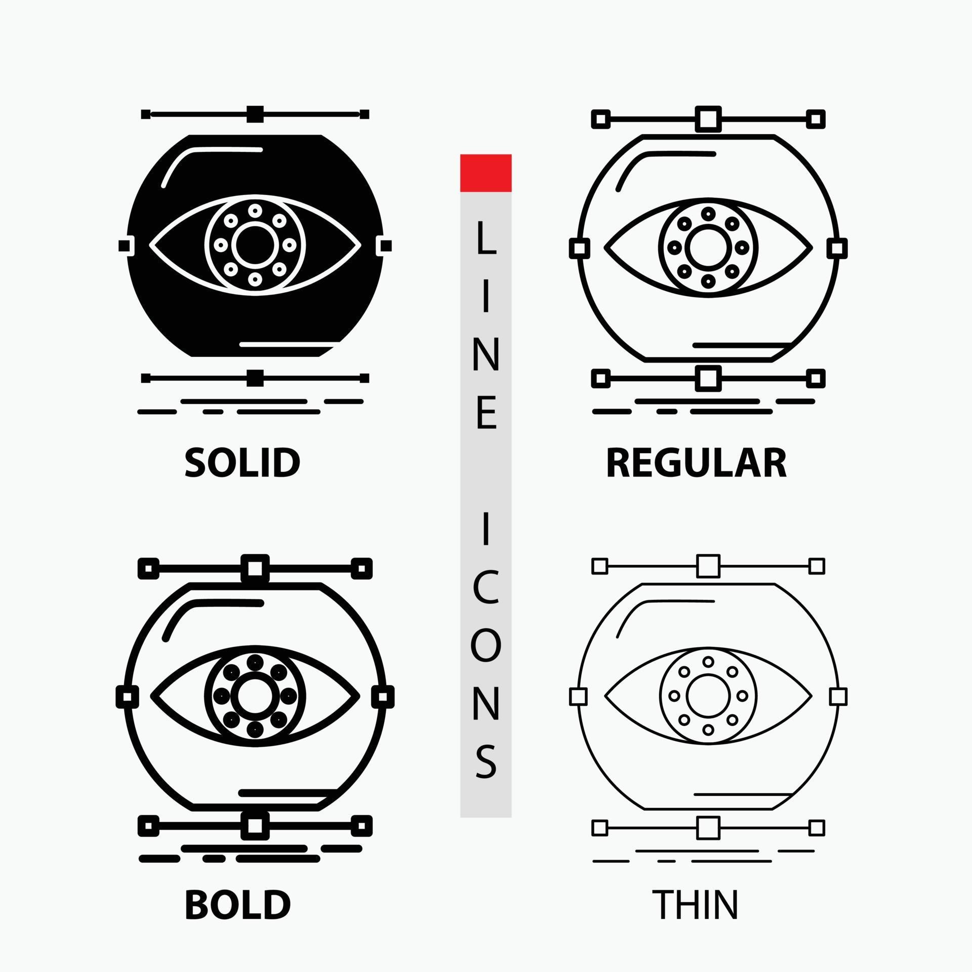 Visualize Conception Monitoring Monitoring Vision Icon In Thin