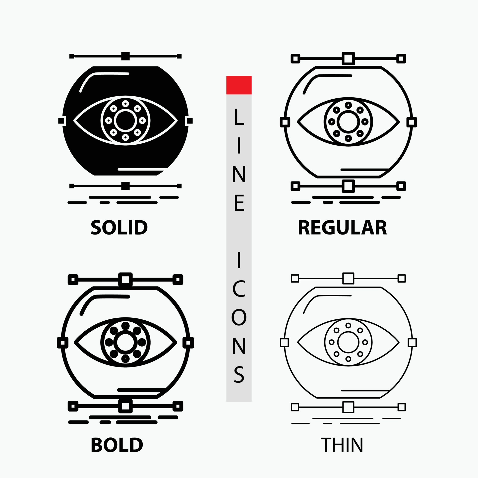 Visualize Conception Monitoring Monitoring Vision Icon In Thin
