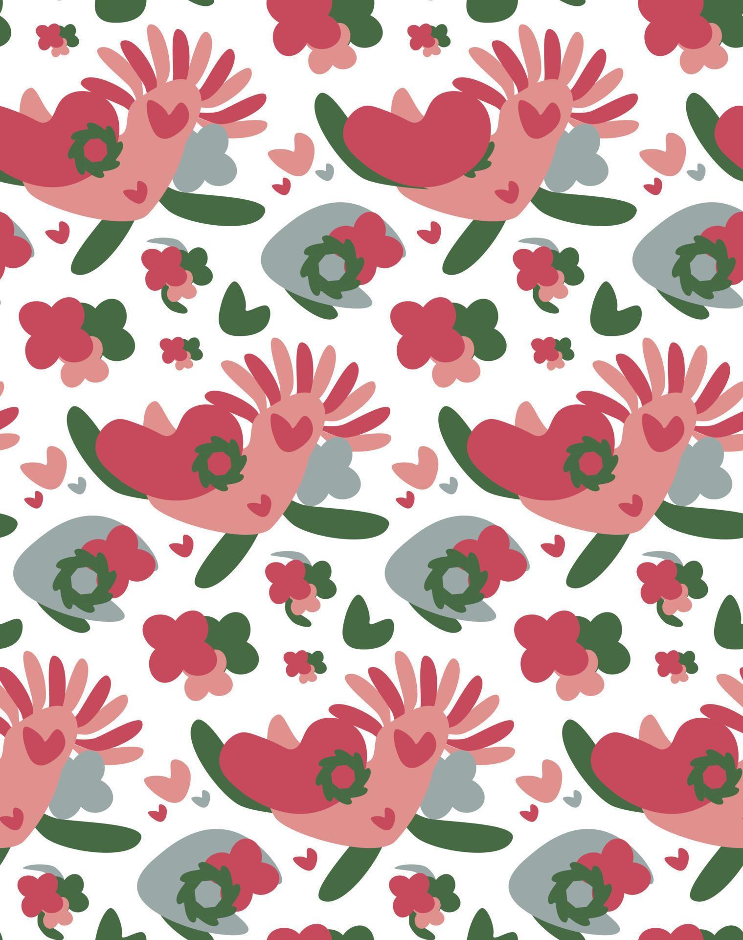 seamless pattern abstract red bird with interesting elements 12818676 ...