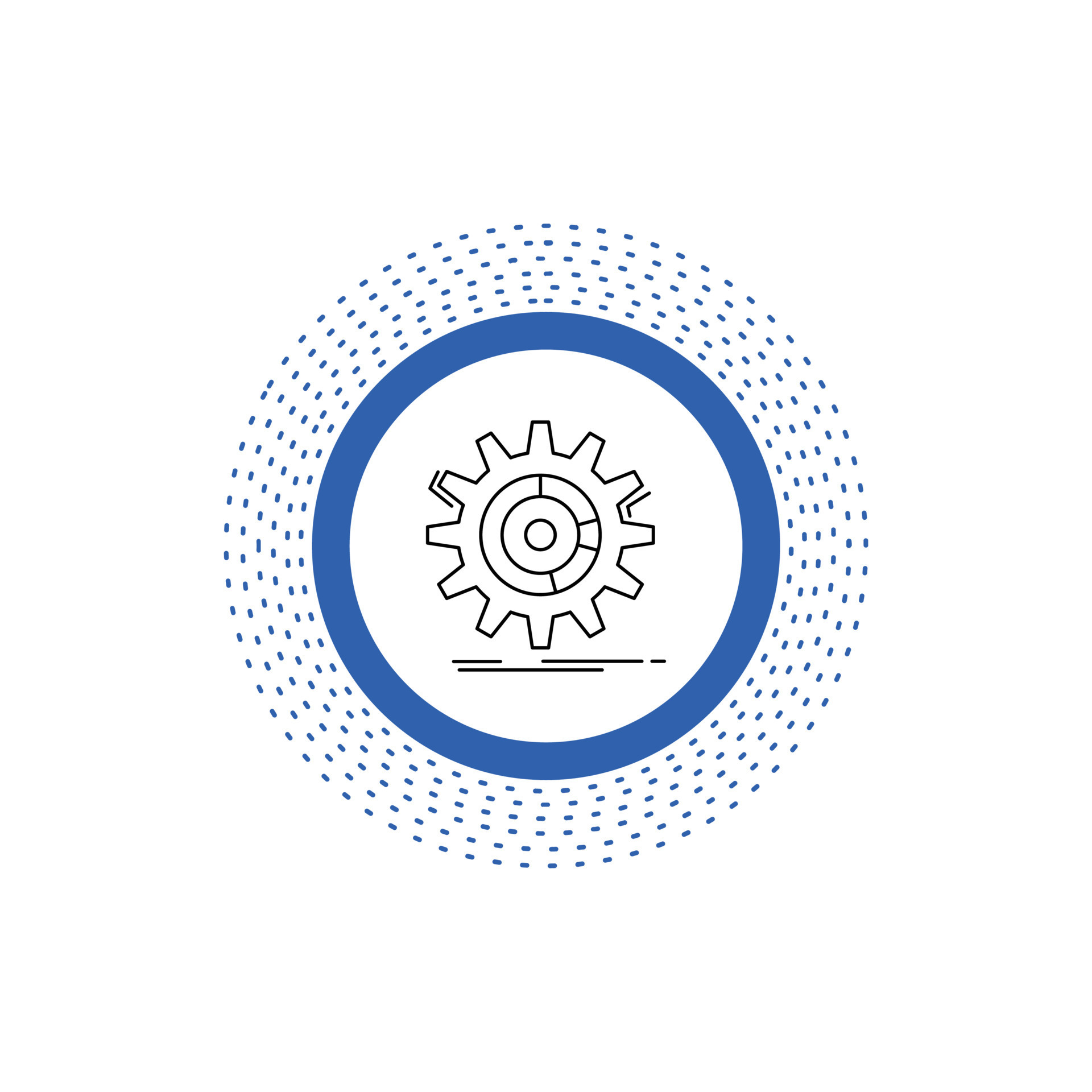 setting. data. management. process. progress Line Icon. Vector isolated ...