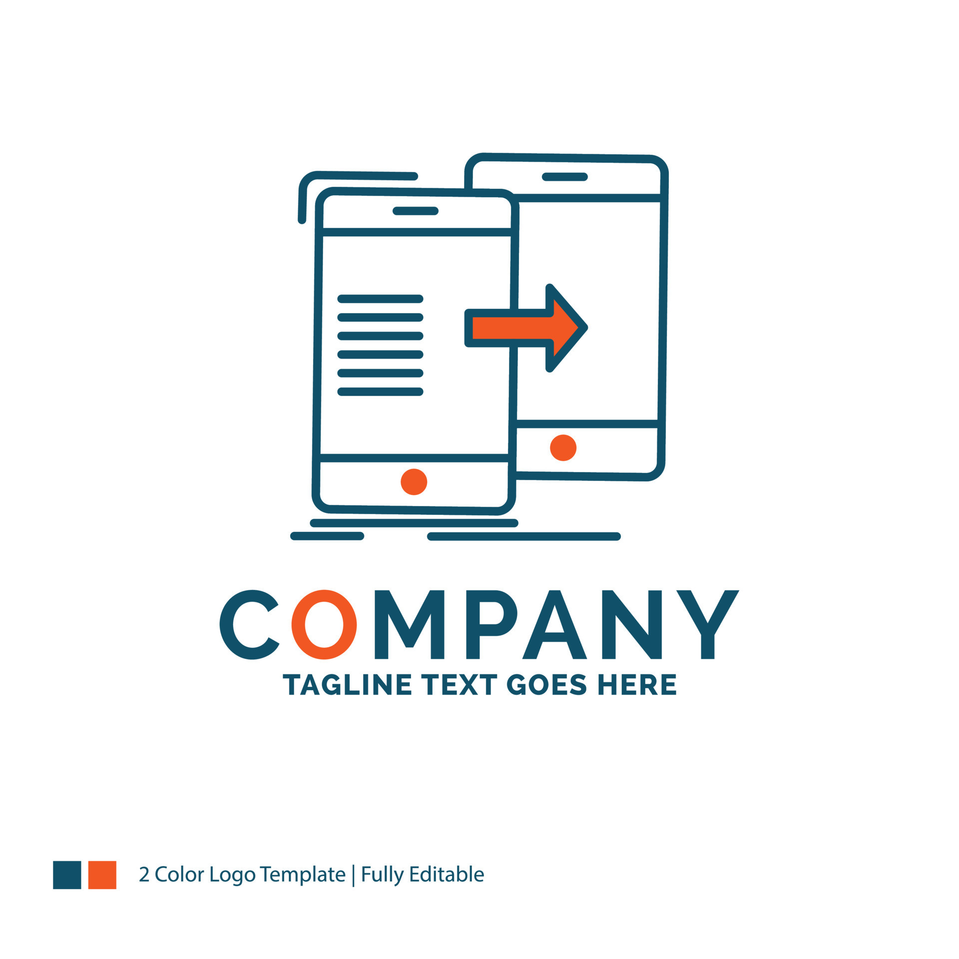 Data Sharing Sync Synchronization Syncing Logo Design Blue And