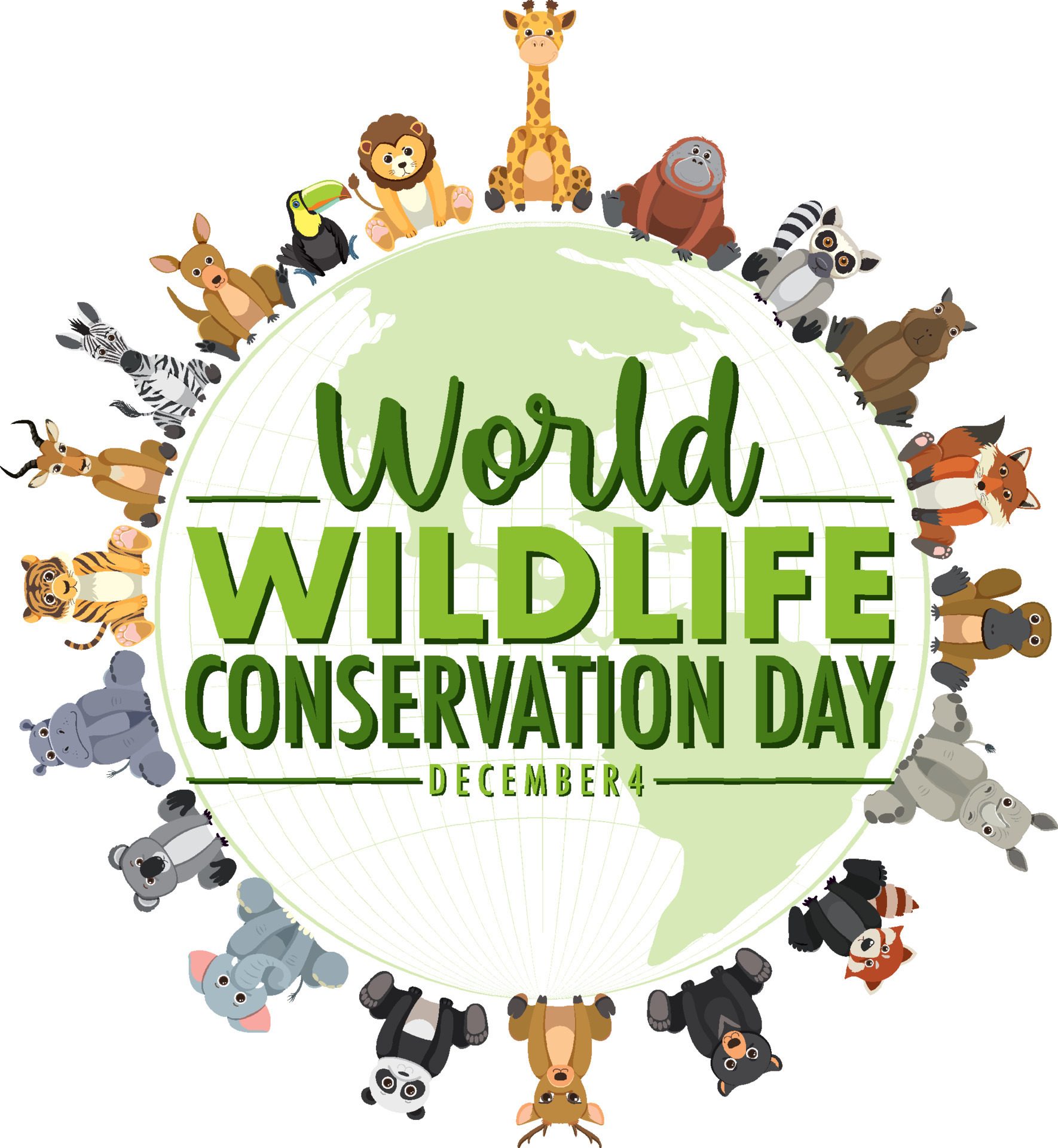 World Wildlife Conservation Day Poster Template 12822289 Vector Art At