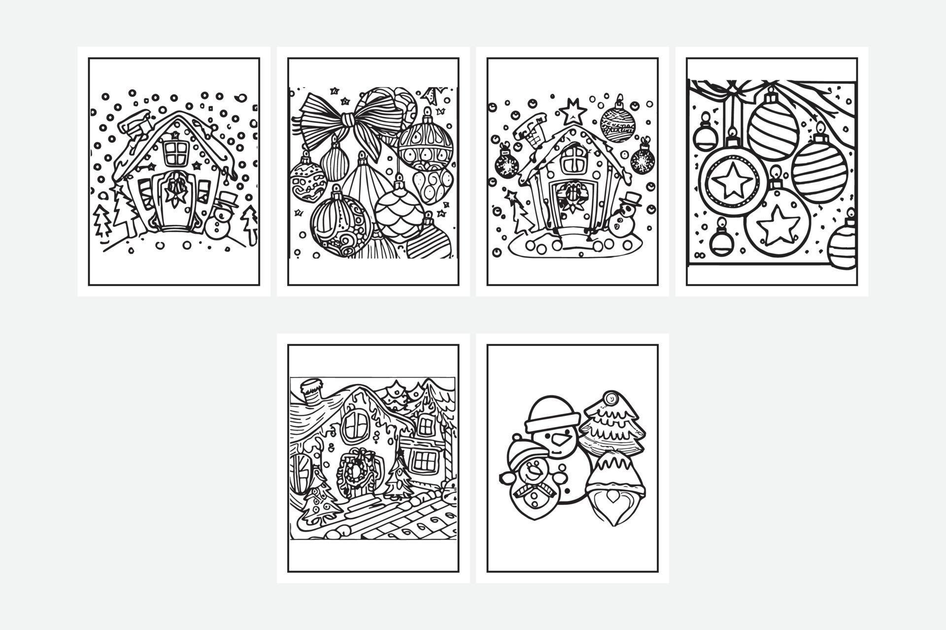 Christmas Coloring page vector design 12827803 Vector Art at Vecteezy
