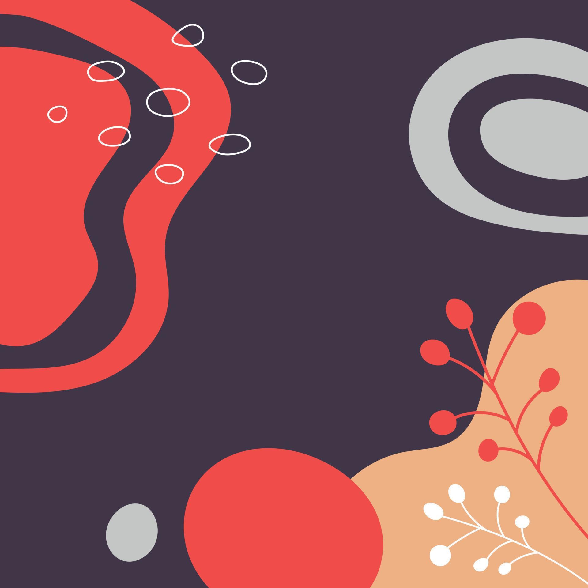 Abstract background Berries Minimalist Style 12847731 Vector Art at ...