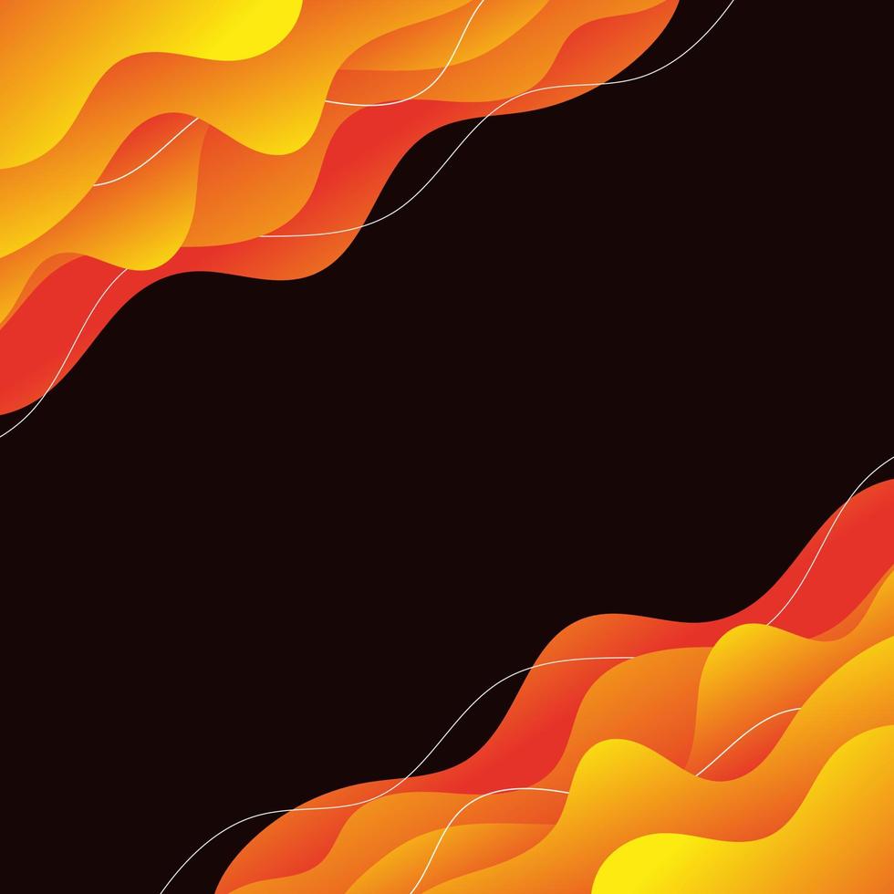 Yellow Abstract Background Yellow Orange Waves Square Wallpaper