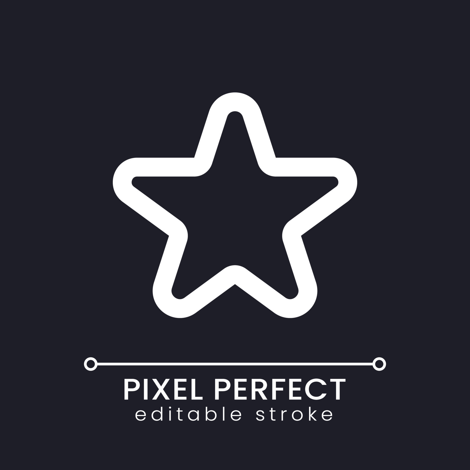 Star Pixel Perfect White Linear Ui Icon For Dark Theme Choose Favourite Products Vector Line