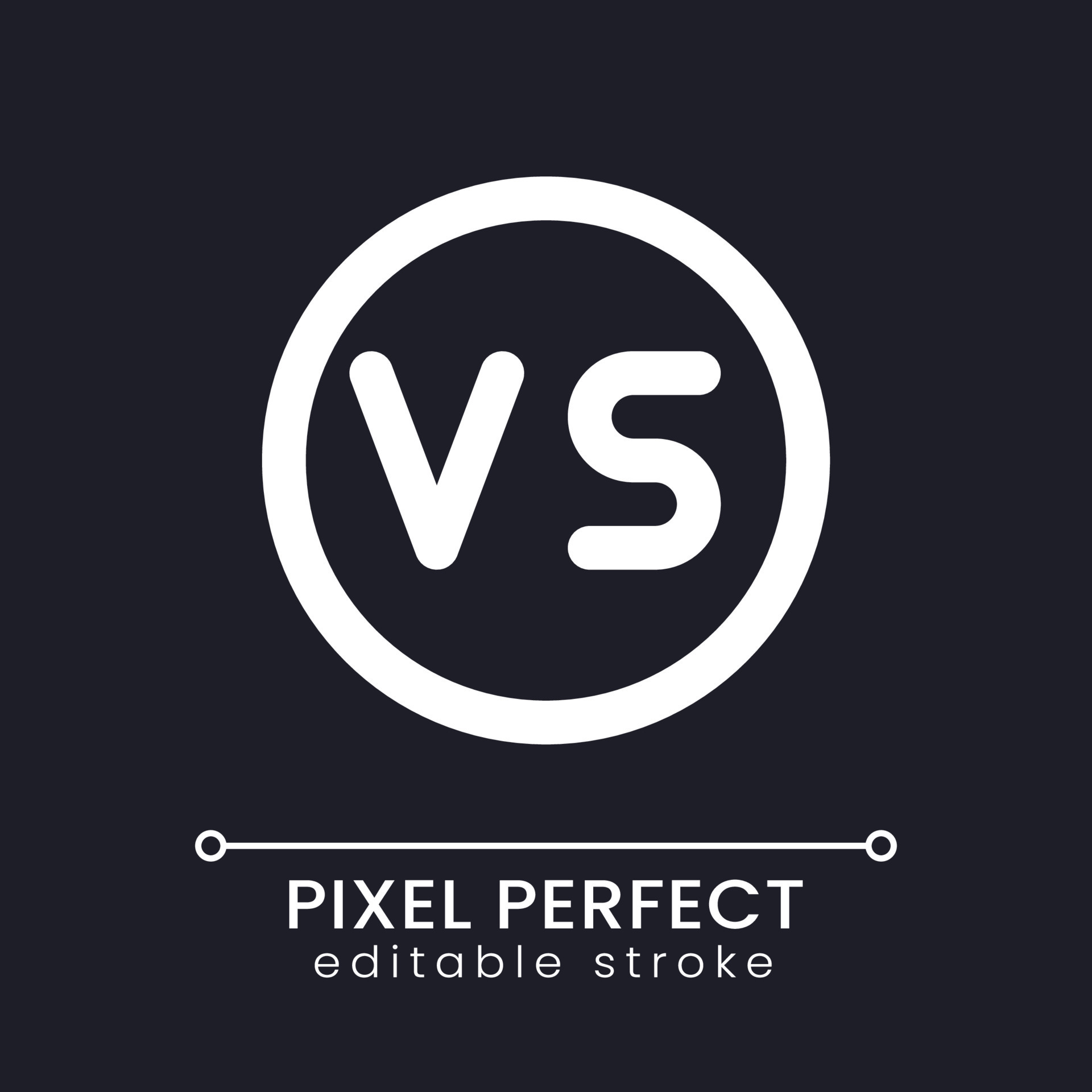 Versus button pixel perfect white linear ui icon for dark theme ...