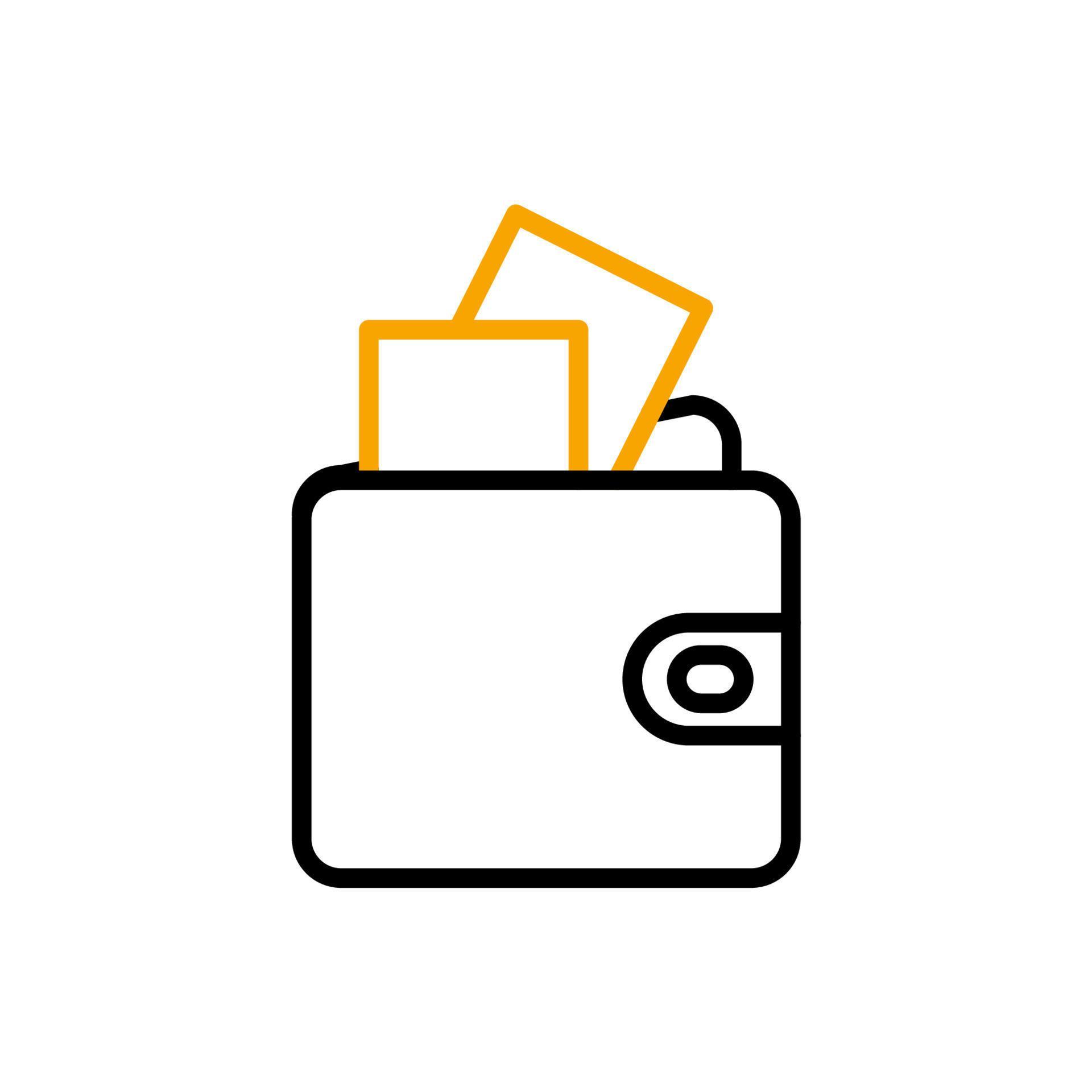 Wallet line icon. Simple element illustration. Wallet concept outline ... Wallet line icon. Simple element illustration. Wallet concept outline ...