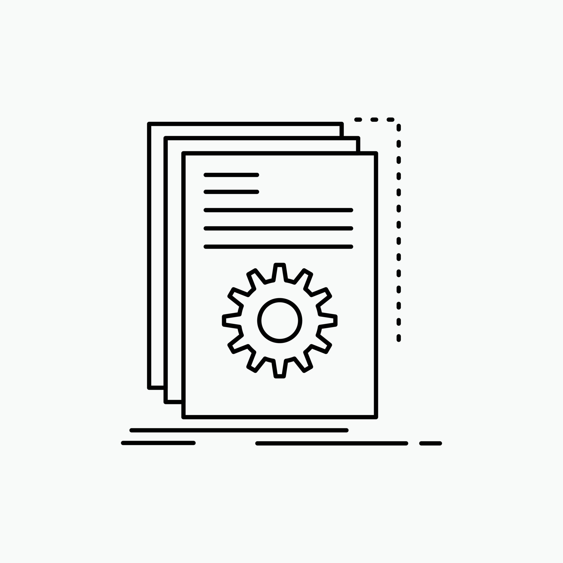 App Build Developer Program Script Line Icon Vector Isolated