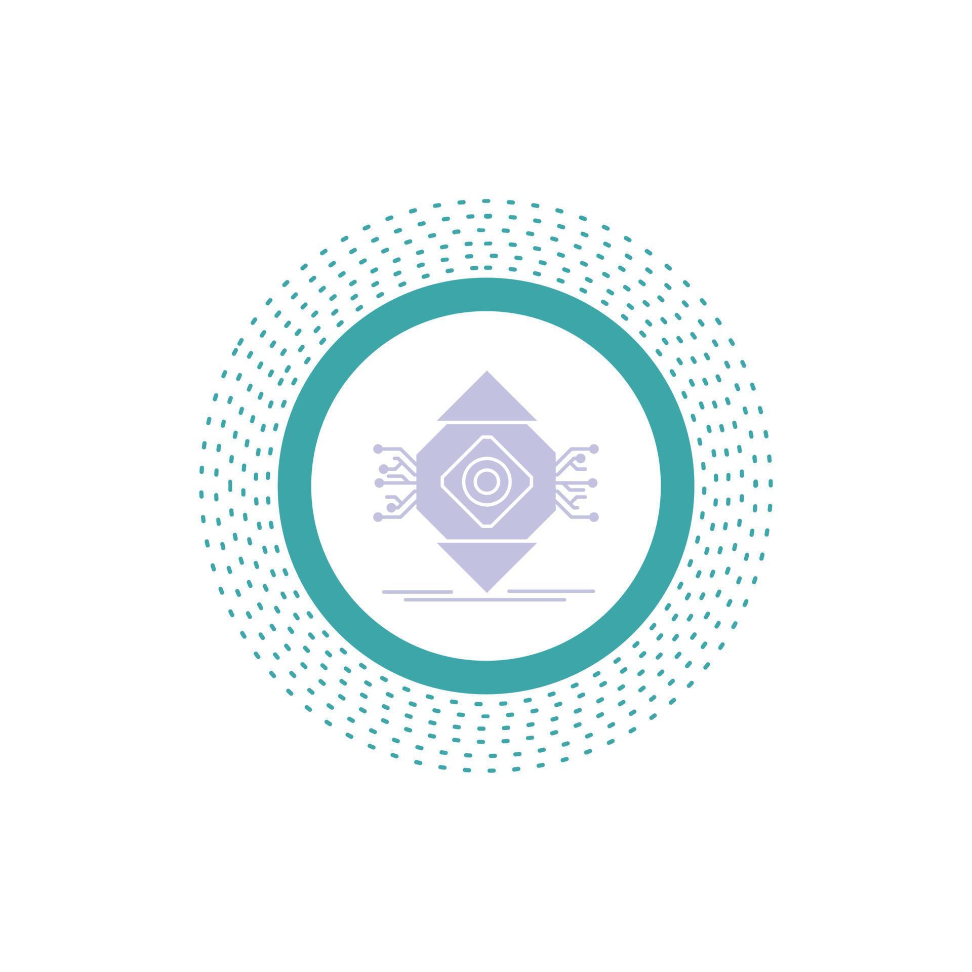 Ubicomp Computing Ubiquitous Computer Concept Glyph Icon Vector Isolated Illustration