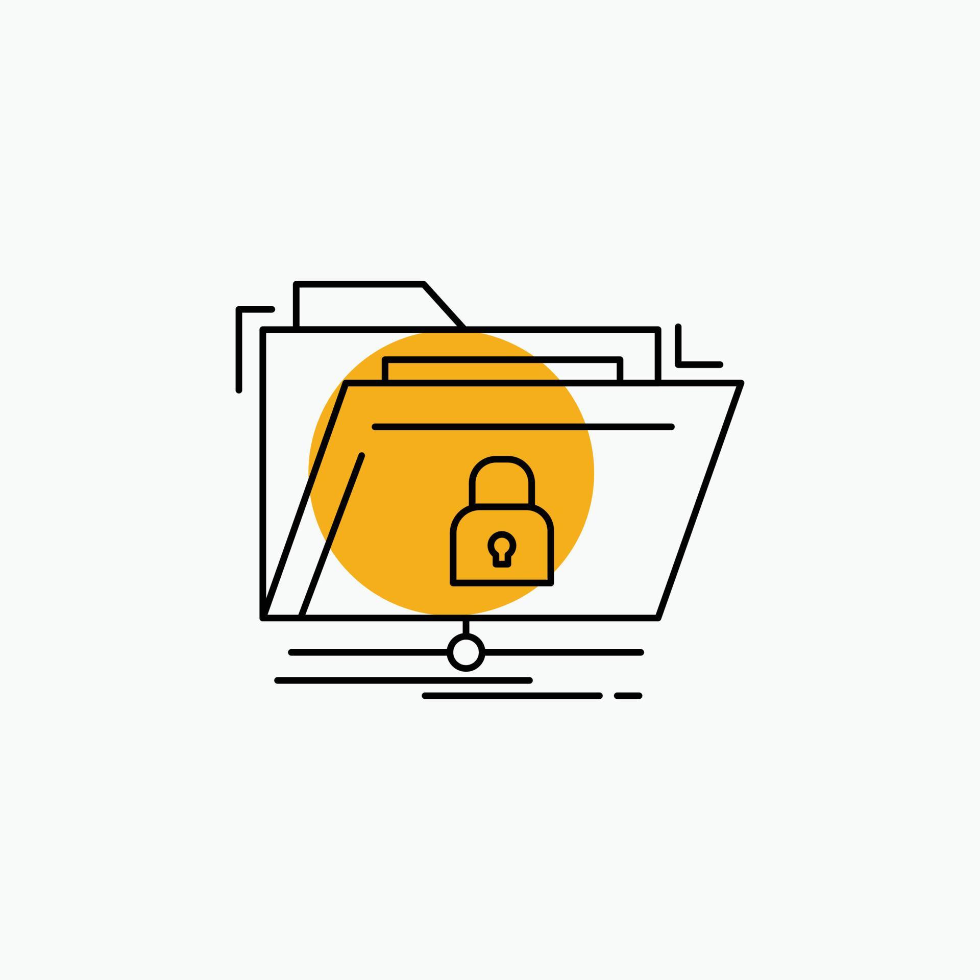 Encryption Files Folder Network Secure Line Icon 12852438 Vector Art At Vecteezy