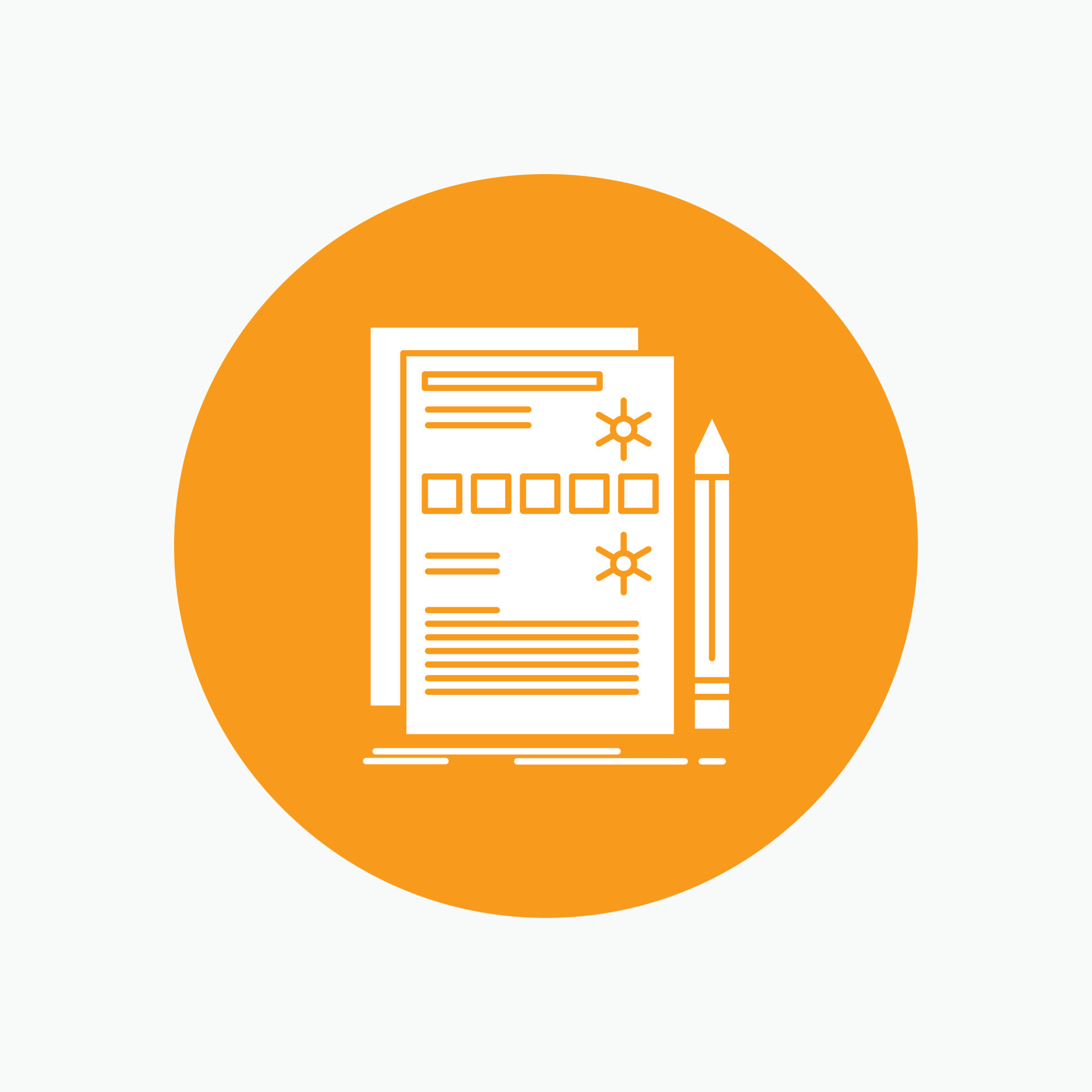 Component Data Design Hardware System White Glyph Icon In Circle