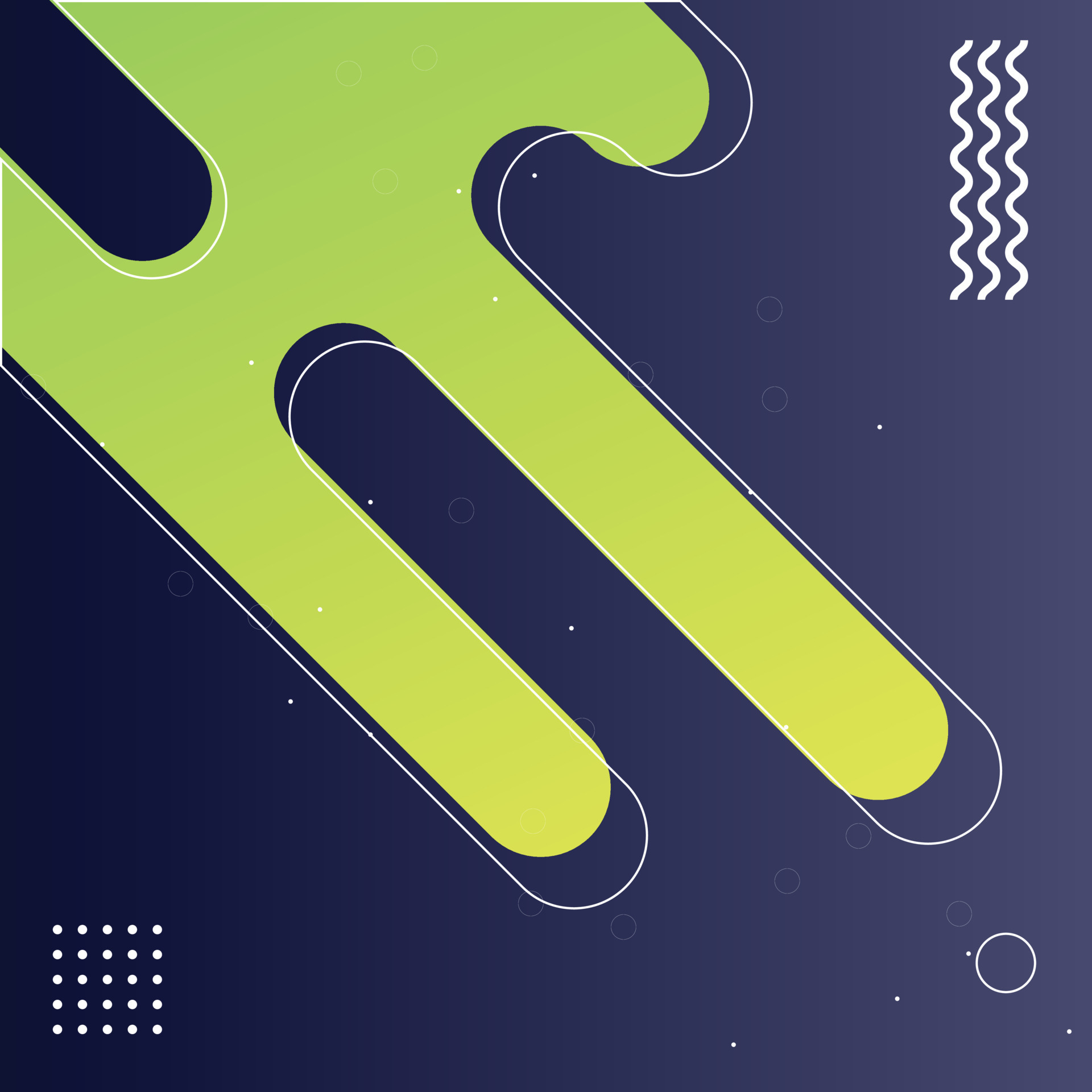 Original Beautiful Combination Modern Style Abstraction With Composition Made Of Various Rounded