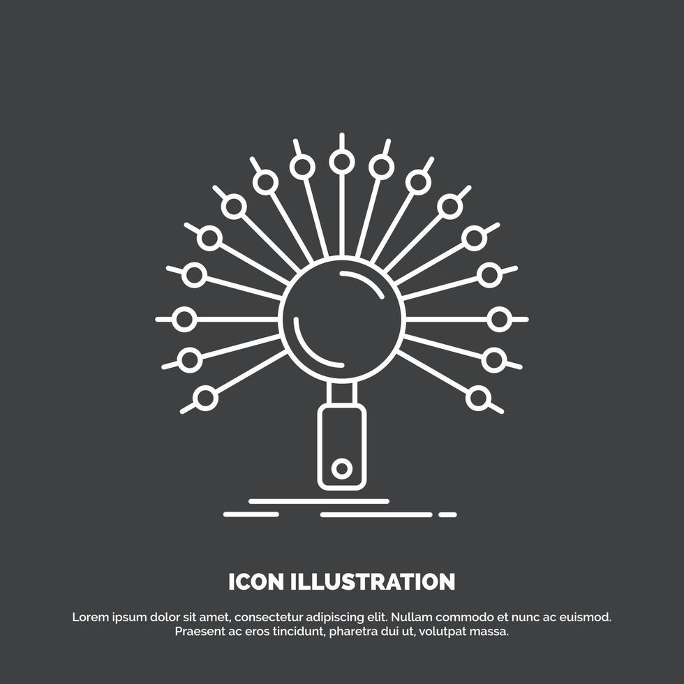 Data Information Informational Network Retrieval Icon Line Vector Symbol For Ui And Ux