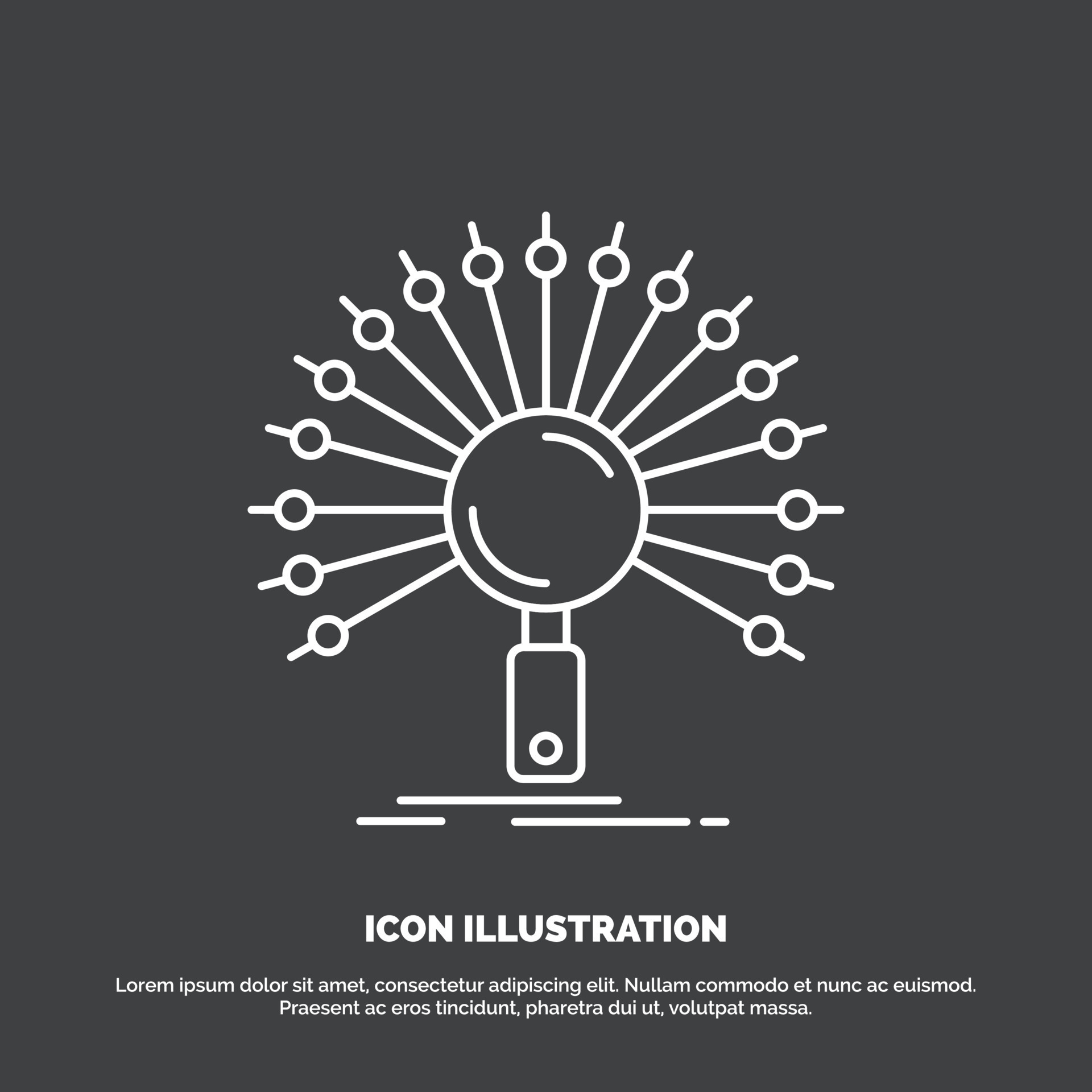 Data Information Informational Network Retrieval Icon Line Vector Symbol For Ui And Ux
