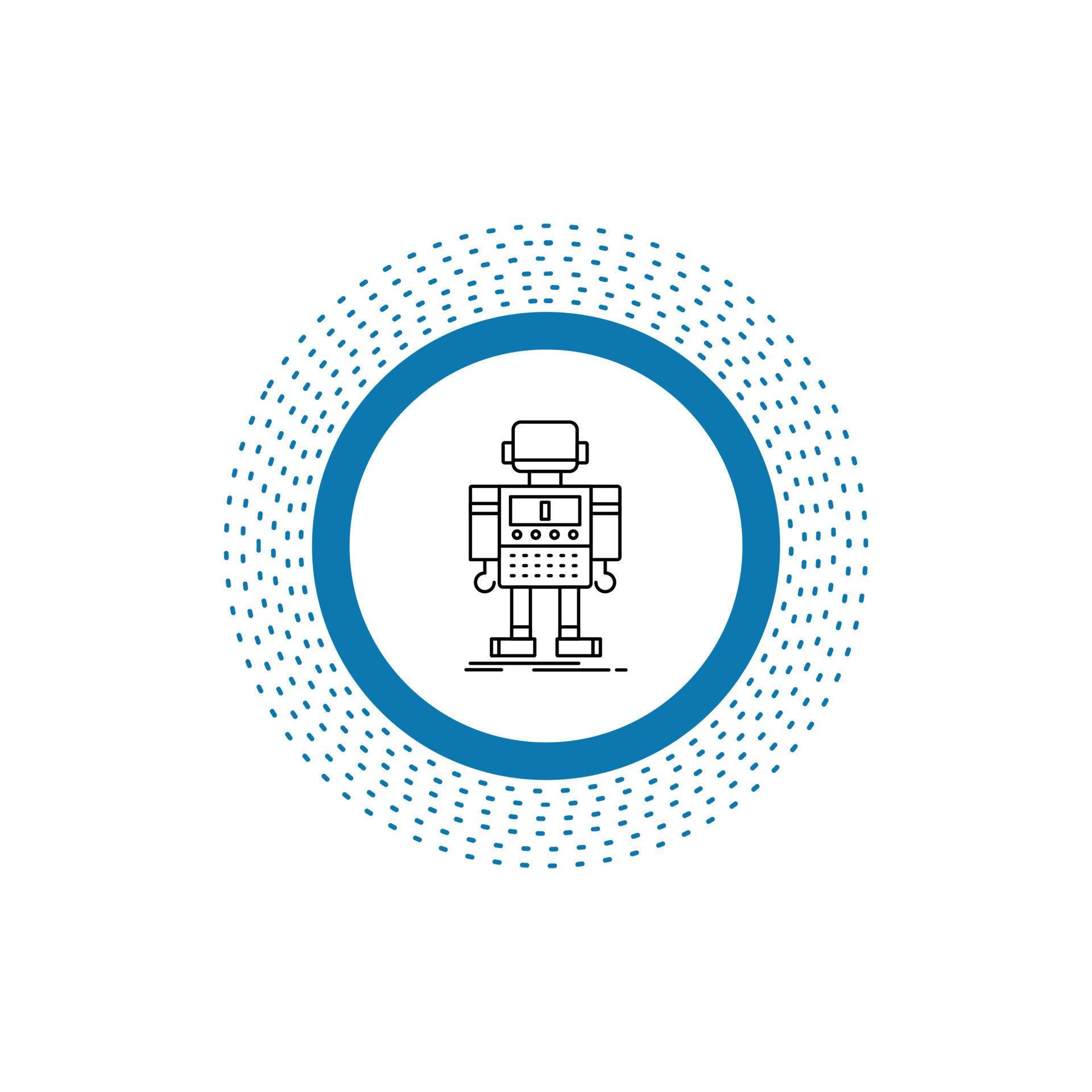 autonomous. machine. robot. robotic. technology Line Icon. Vector ...