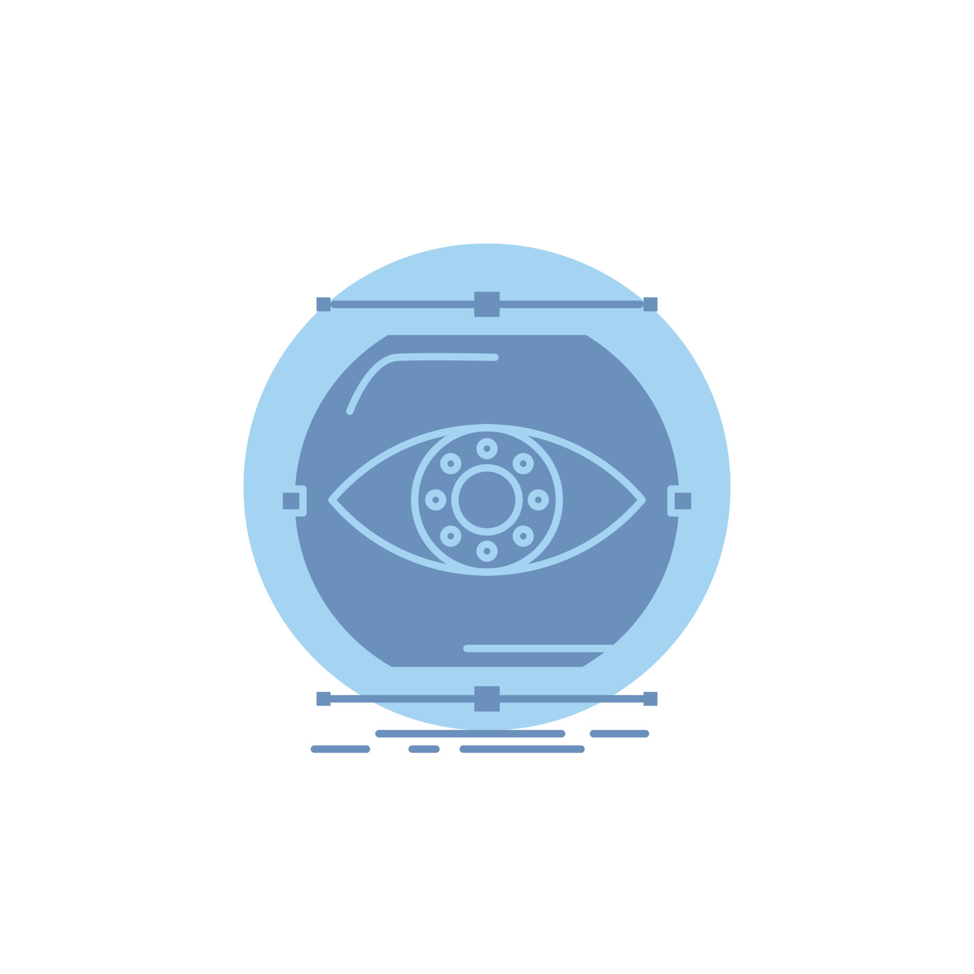 Visualize Conception Monitoring Monitoring Vision Glyph Icon