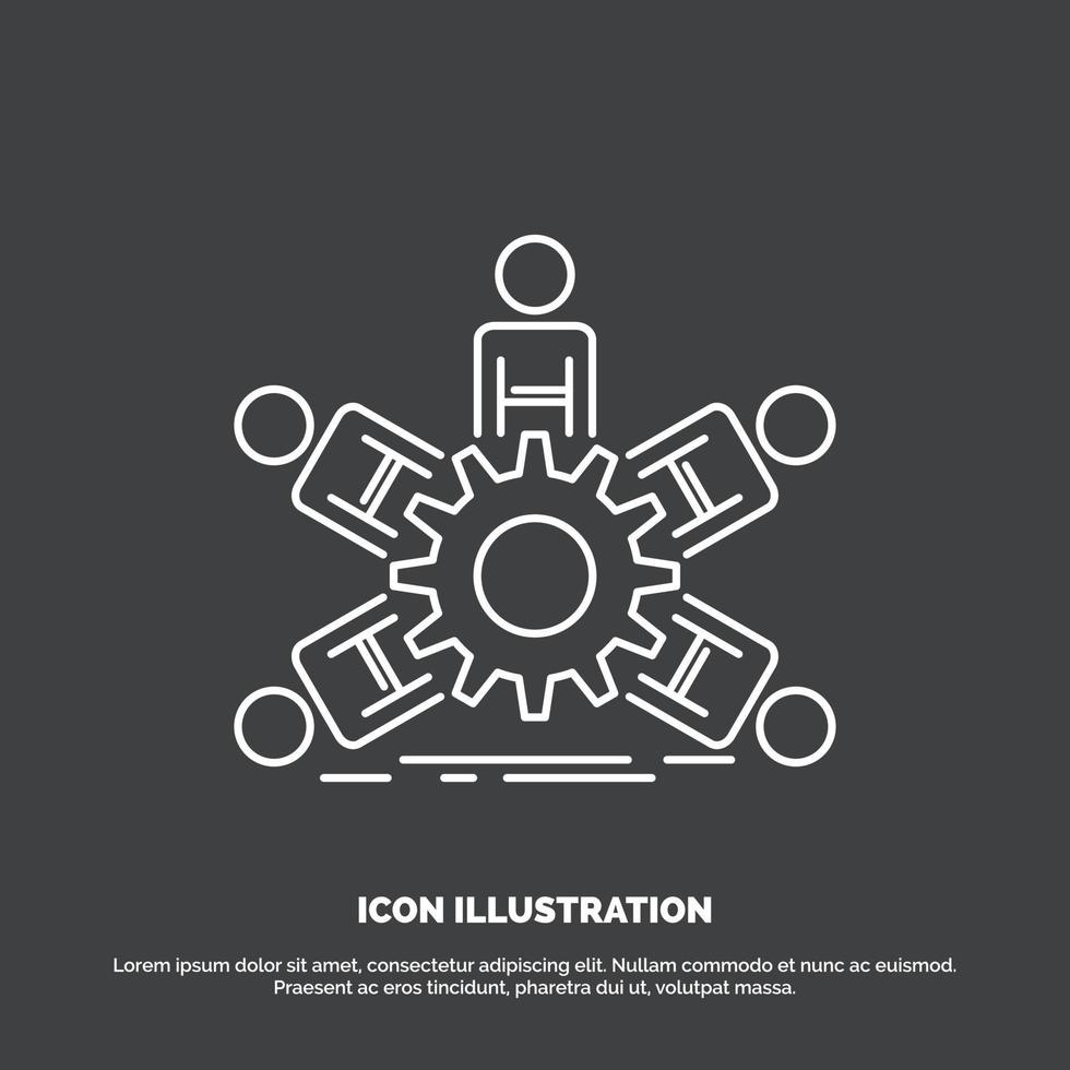 Team Group Leadership Business Teamwork Icon Line Vector Symbol For Ui And Ux Website Or