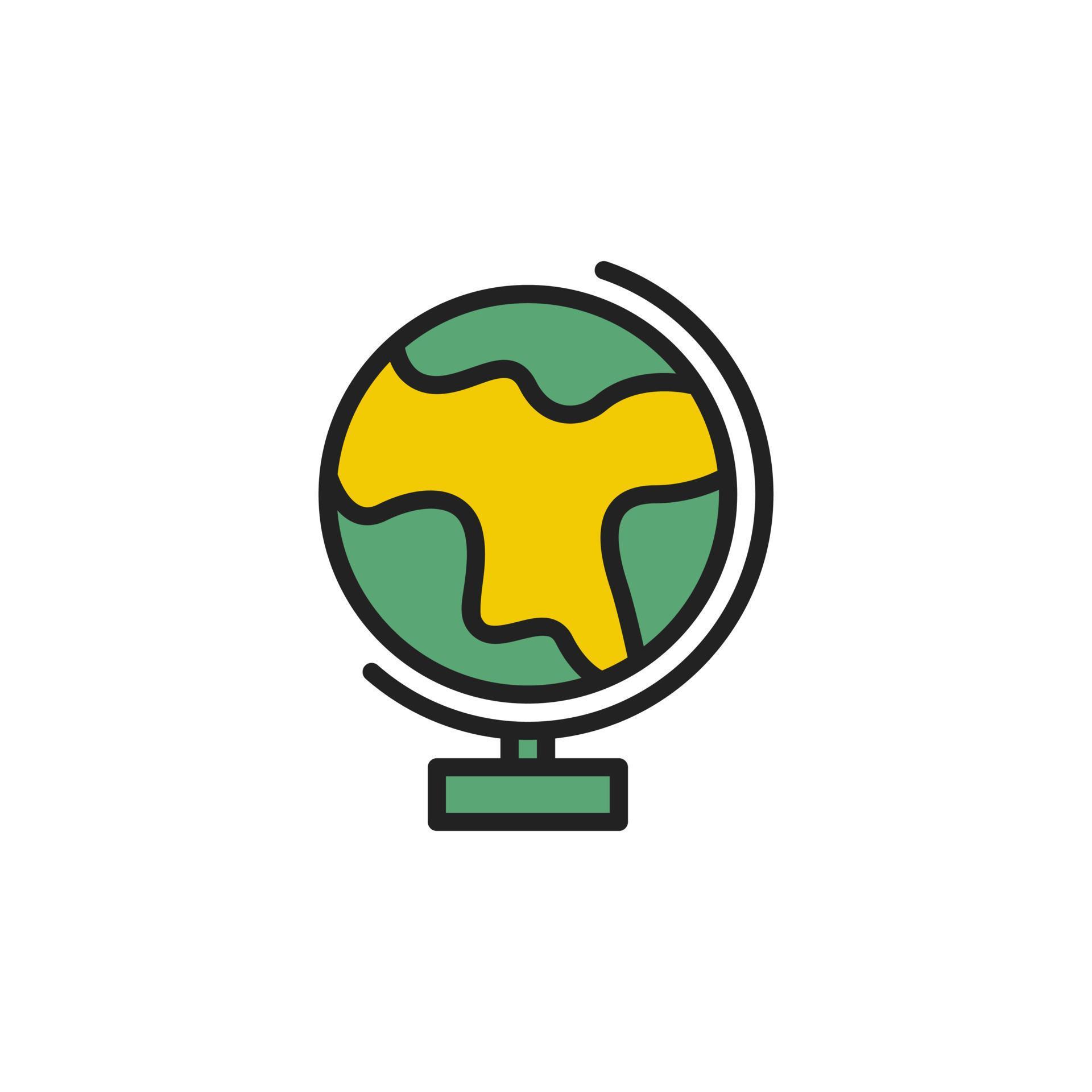 Simple Globe Icon Vector Element Image Isolated on White Background ...