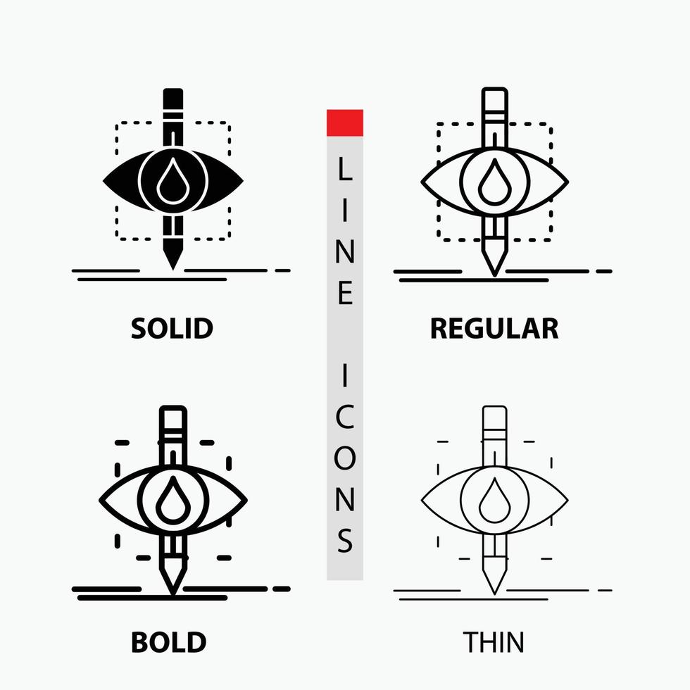 Ecology Monitoring Pollution Research Science Icon In Thin Regular Bold Line And Glyph