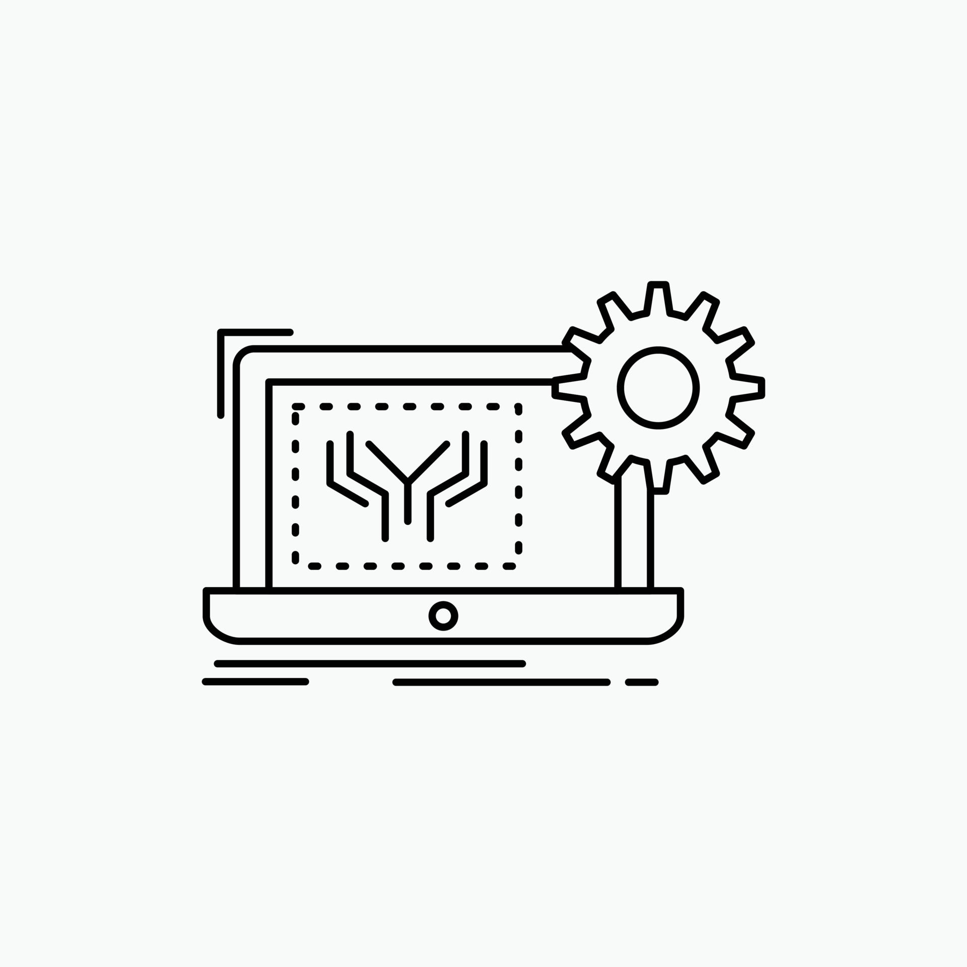 Blueprint Circuit Electronics Engineering Hardware Line Icon