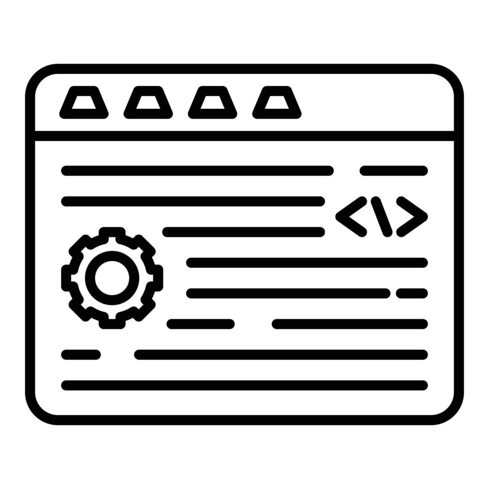 Programming Icon Style 12854179 Vector Art at Vecteezy