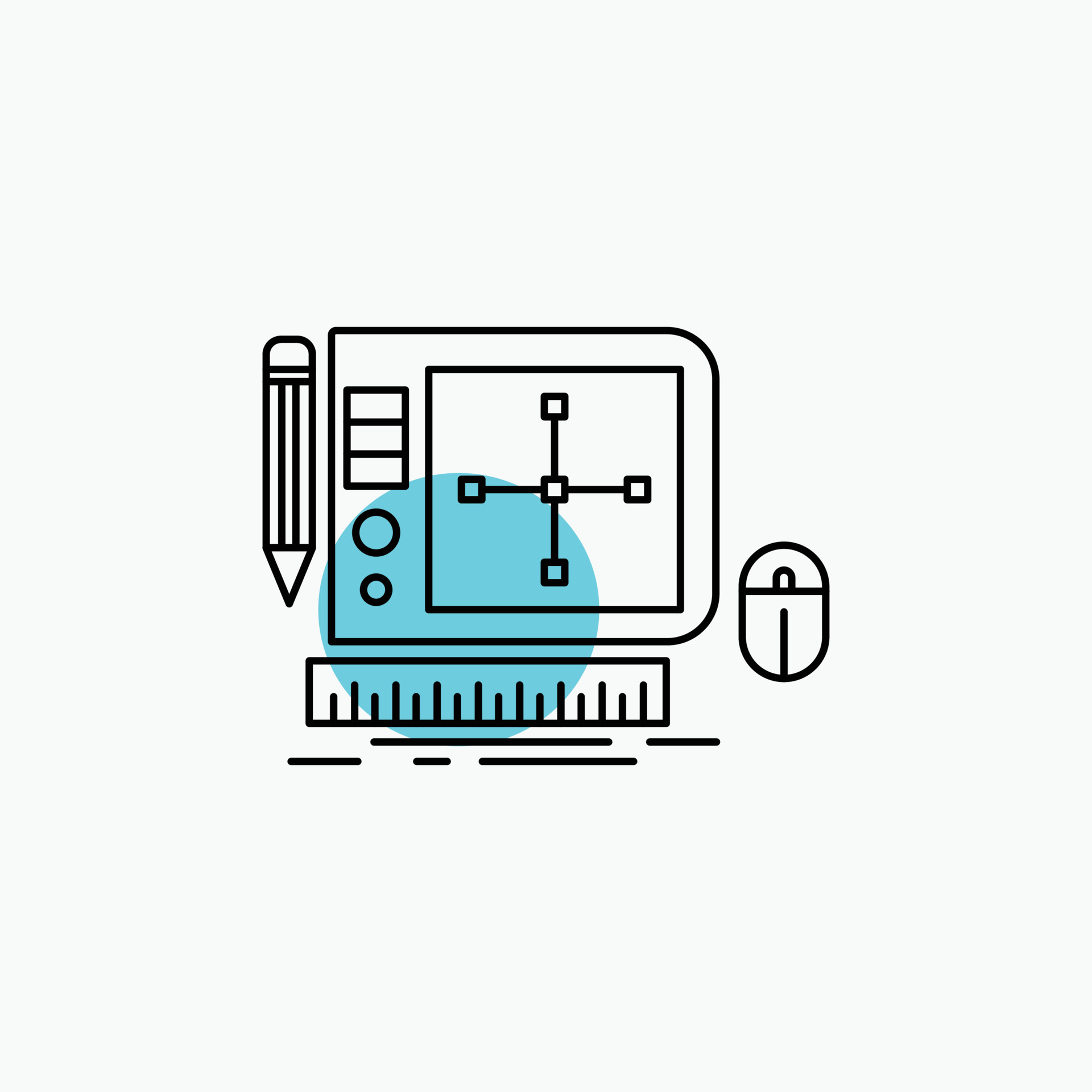Design Graphic Tool Software Web Designing Line Icon 12854532