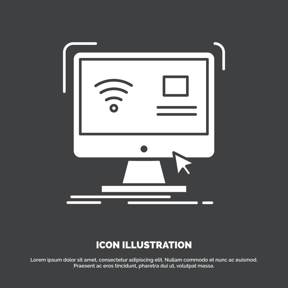 Control Computer Monitor Remote Smart Icon Glyph Vector Symbol For Ui And Ux Website Or