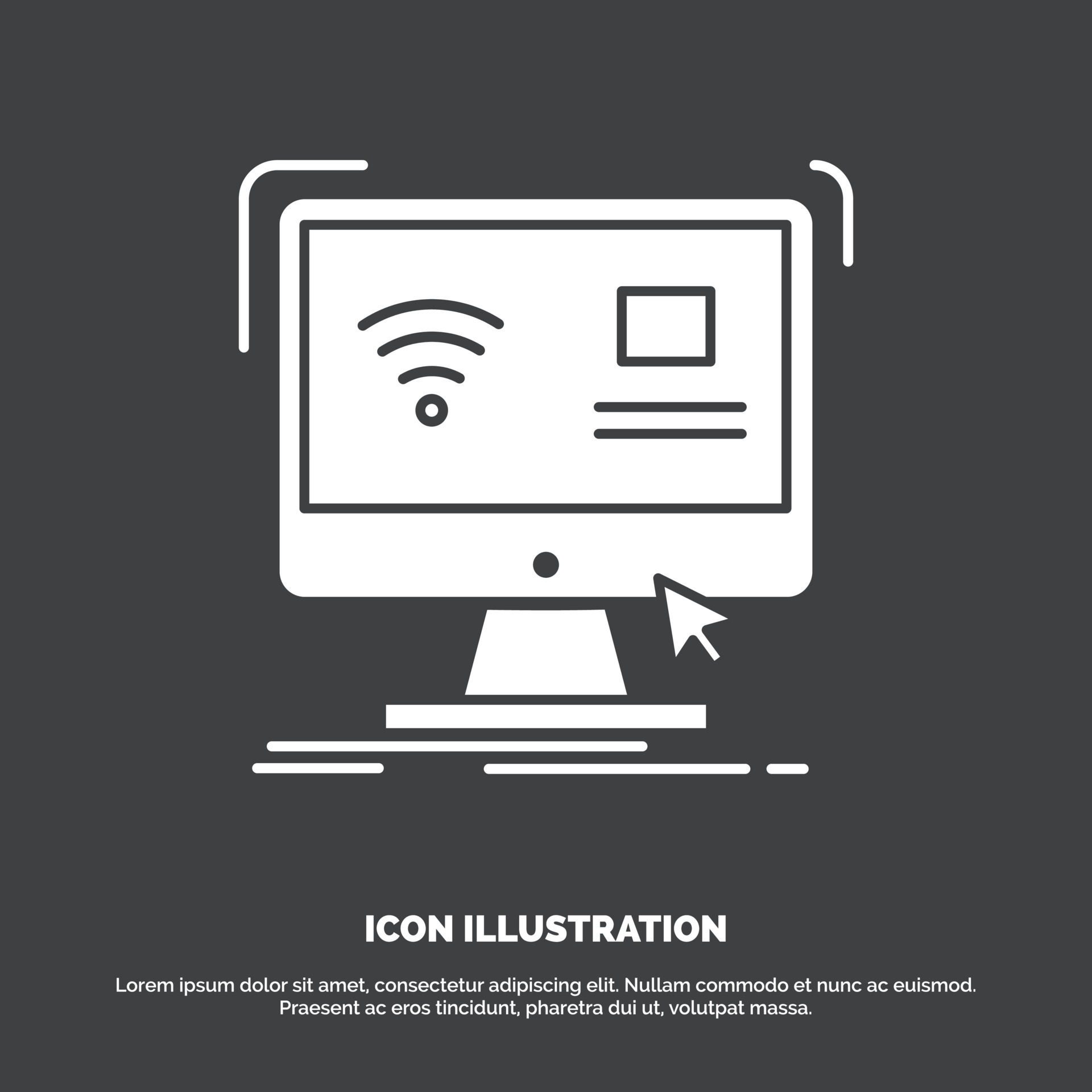 Control Computer Monitor Remote Smart Icon Glyph Vector Symbol For Ui And Ux Website Or