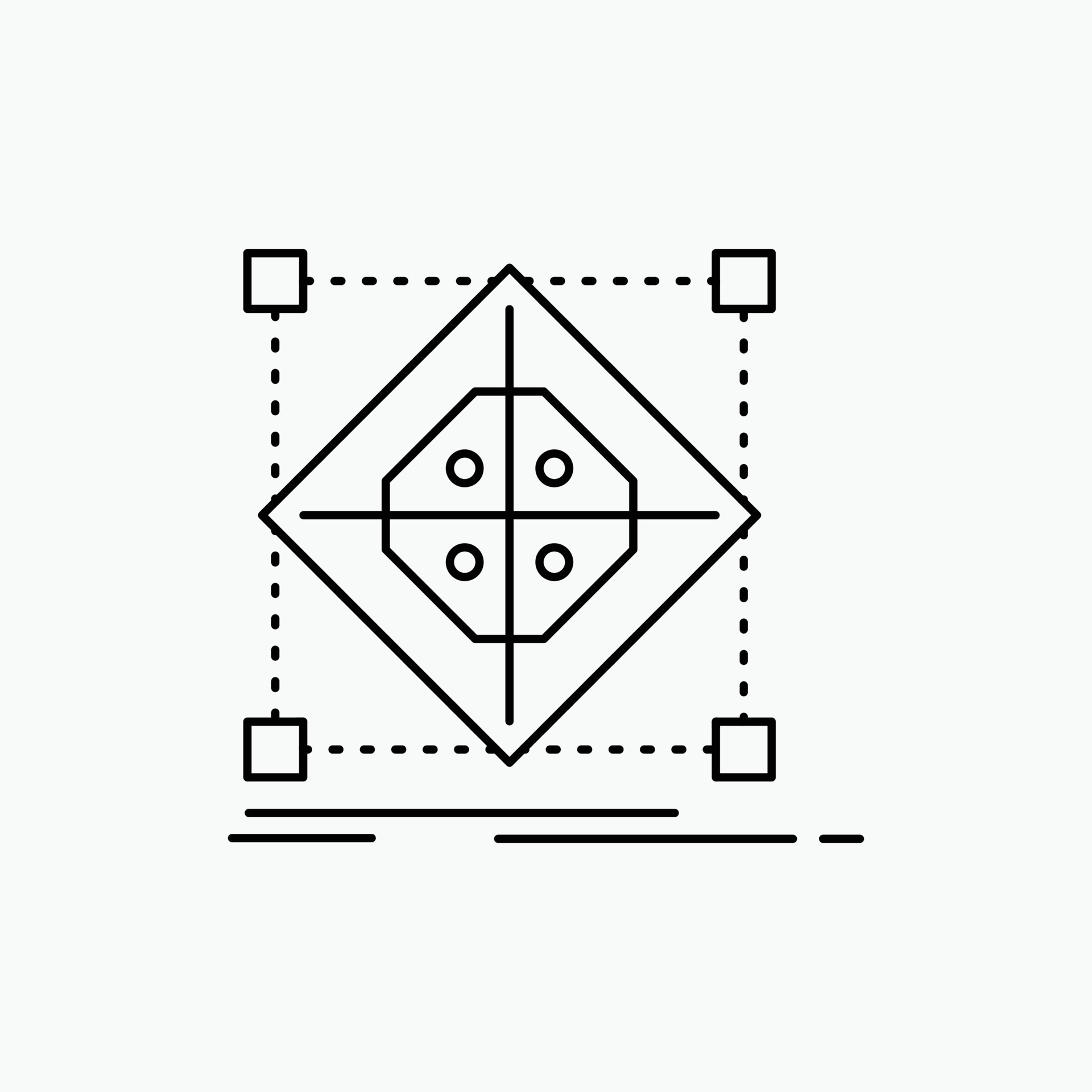 Architecture Cluster Grid Model Preparation Line Icon Vector Isolated Illustration 12854969