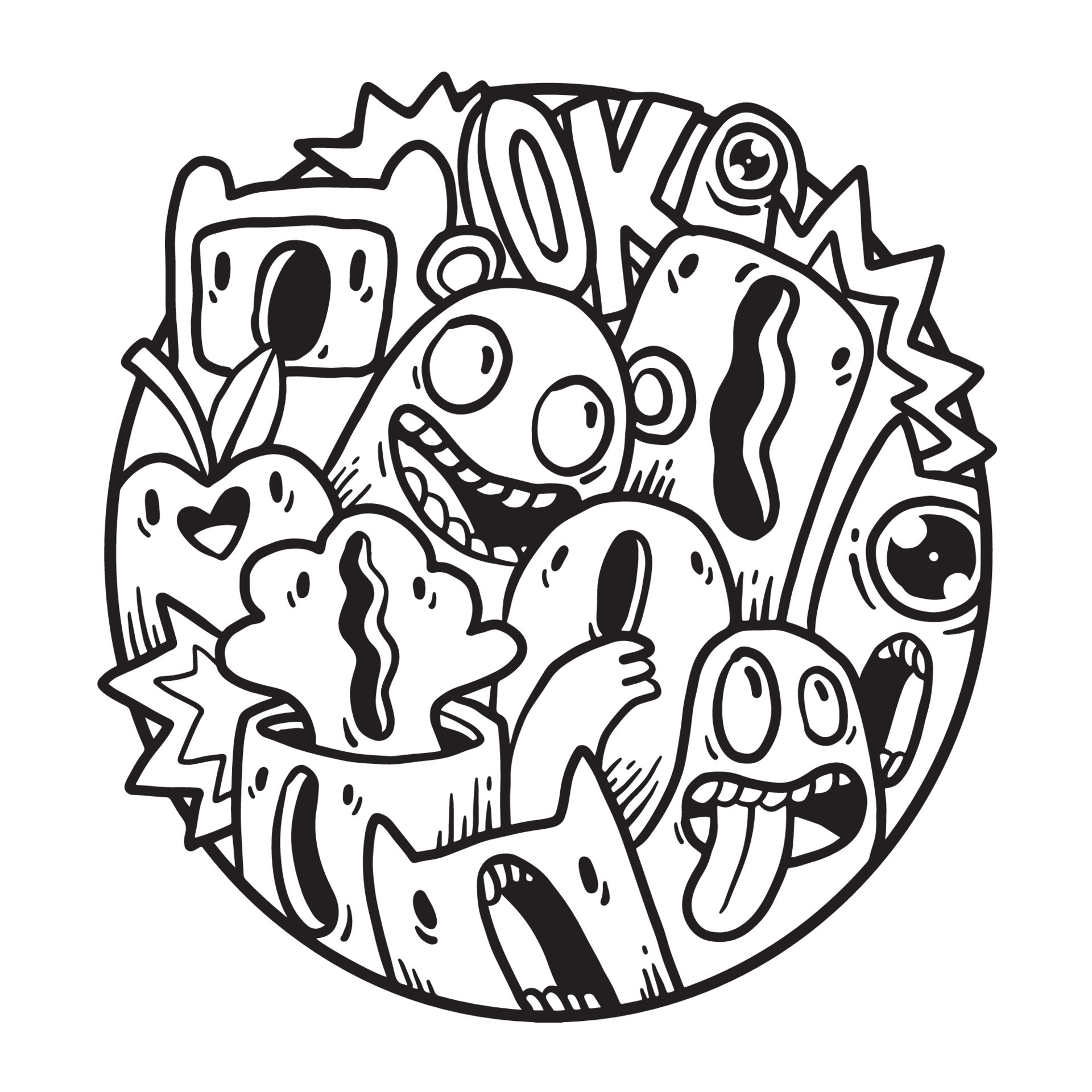 Cute Monster Doodle