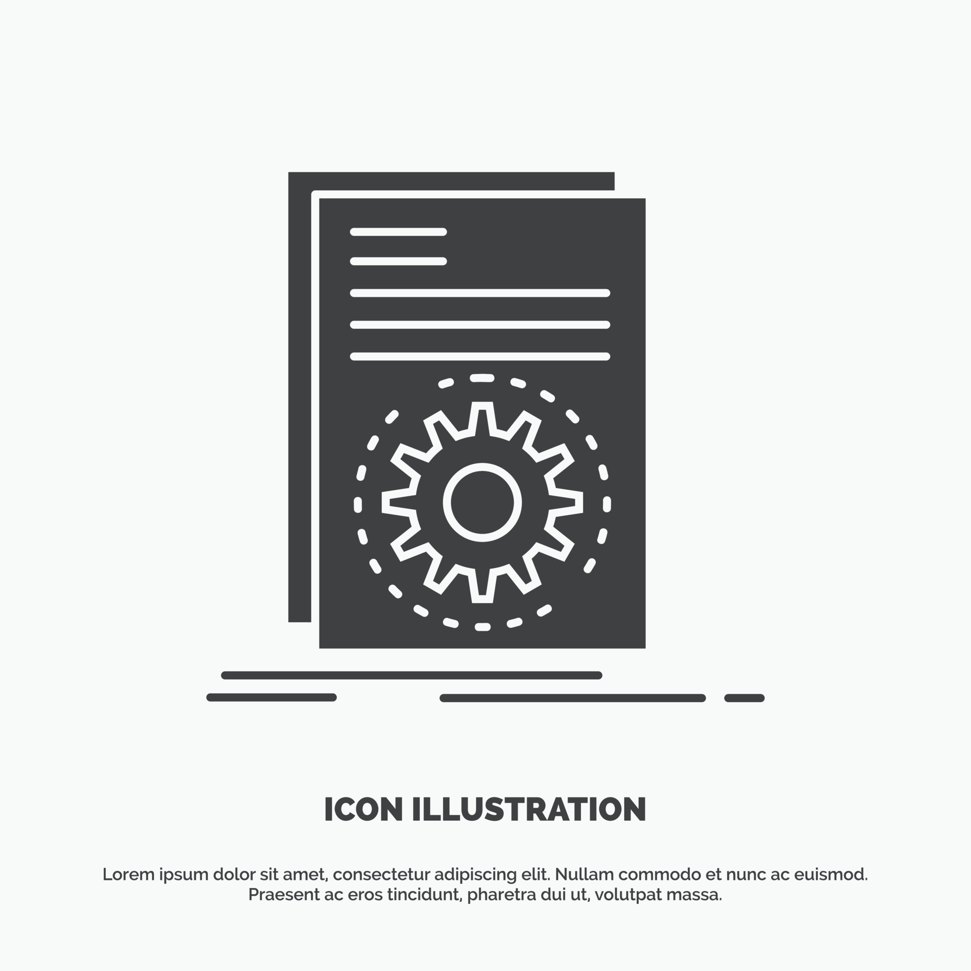 Code Executable File Running Script Icon Glyph Vector Gray Symbol For Ui And Ux Website Or