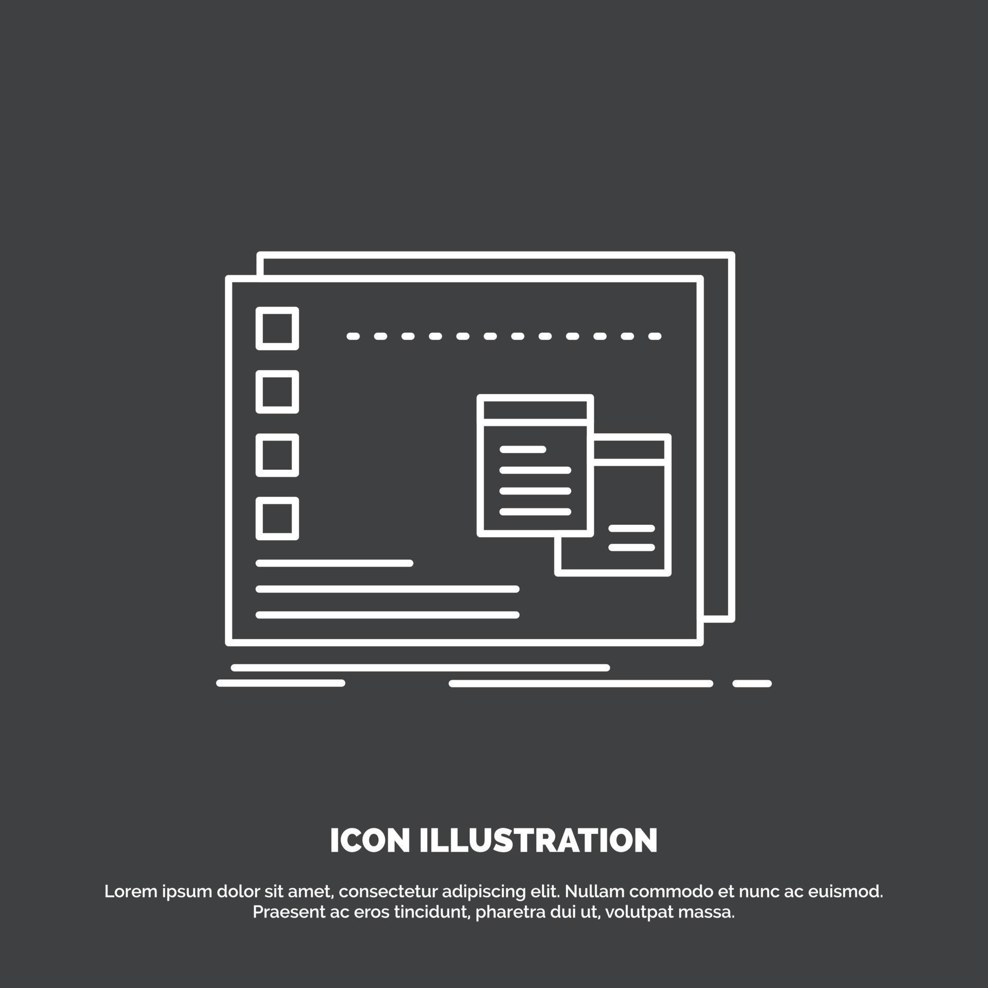 Window Mac Operational Os Program Icon Line Vector Symbol For Ui
