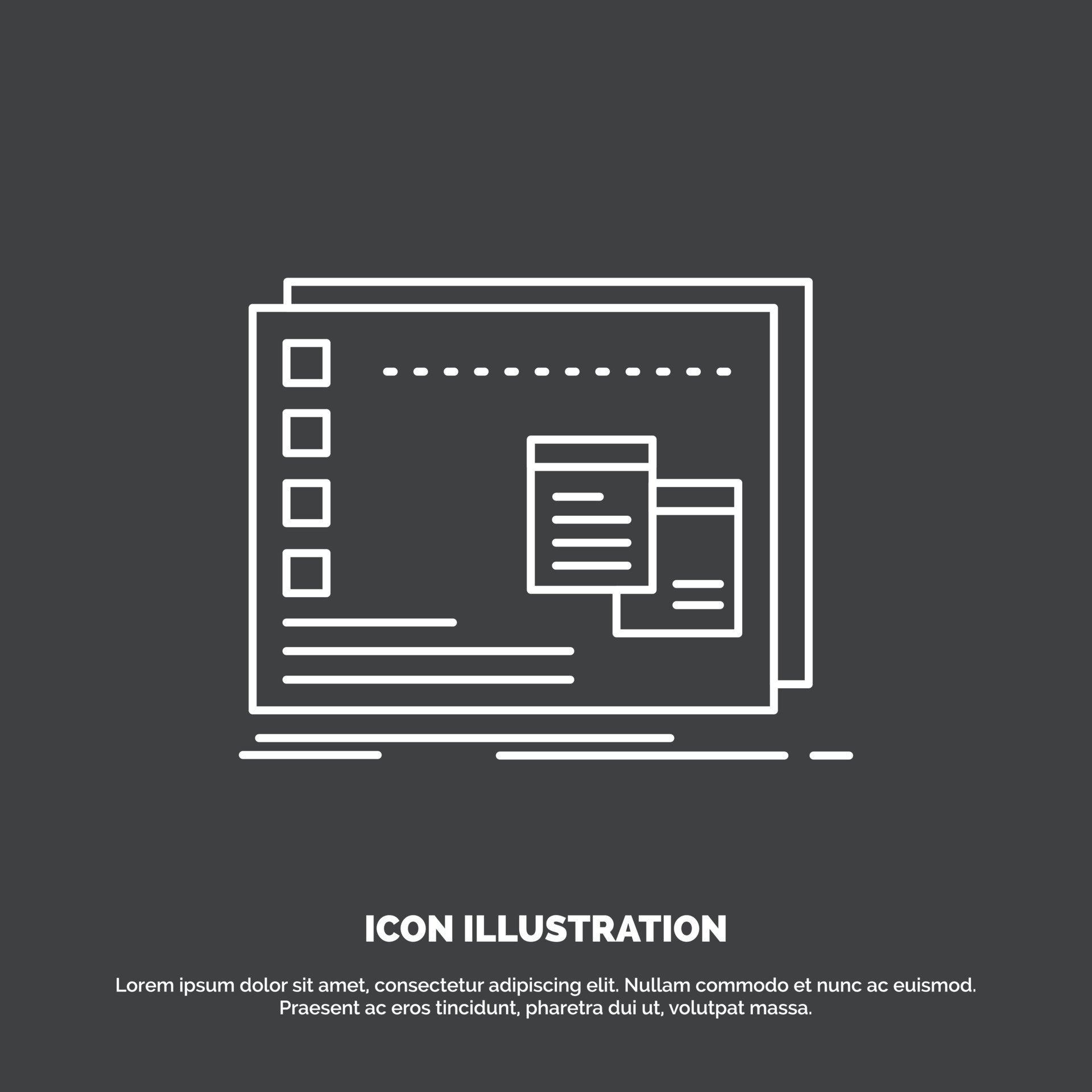 Window Mac Operational Os Program Icon Line Vector Symbol For Ui And Ux Website Or Mobile