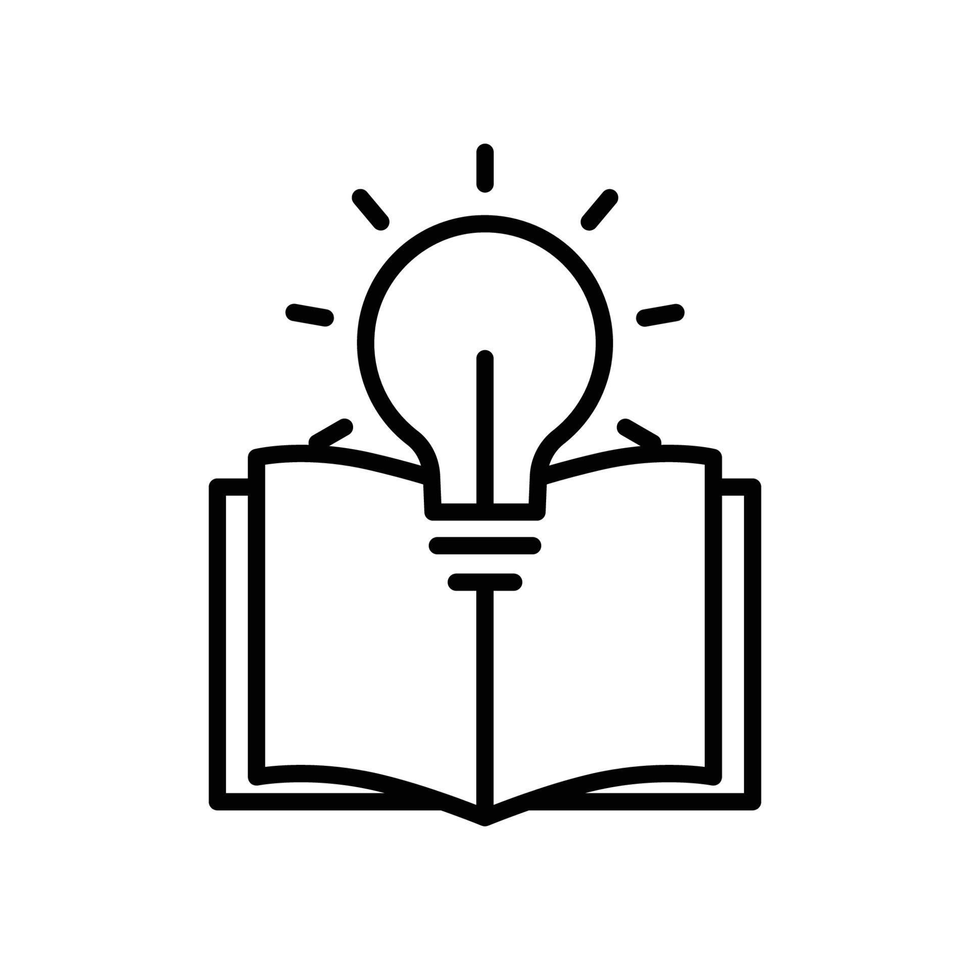 Light bulb line icon illustration with open book. icon illustration related to education idea ...