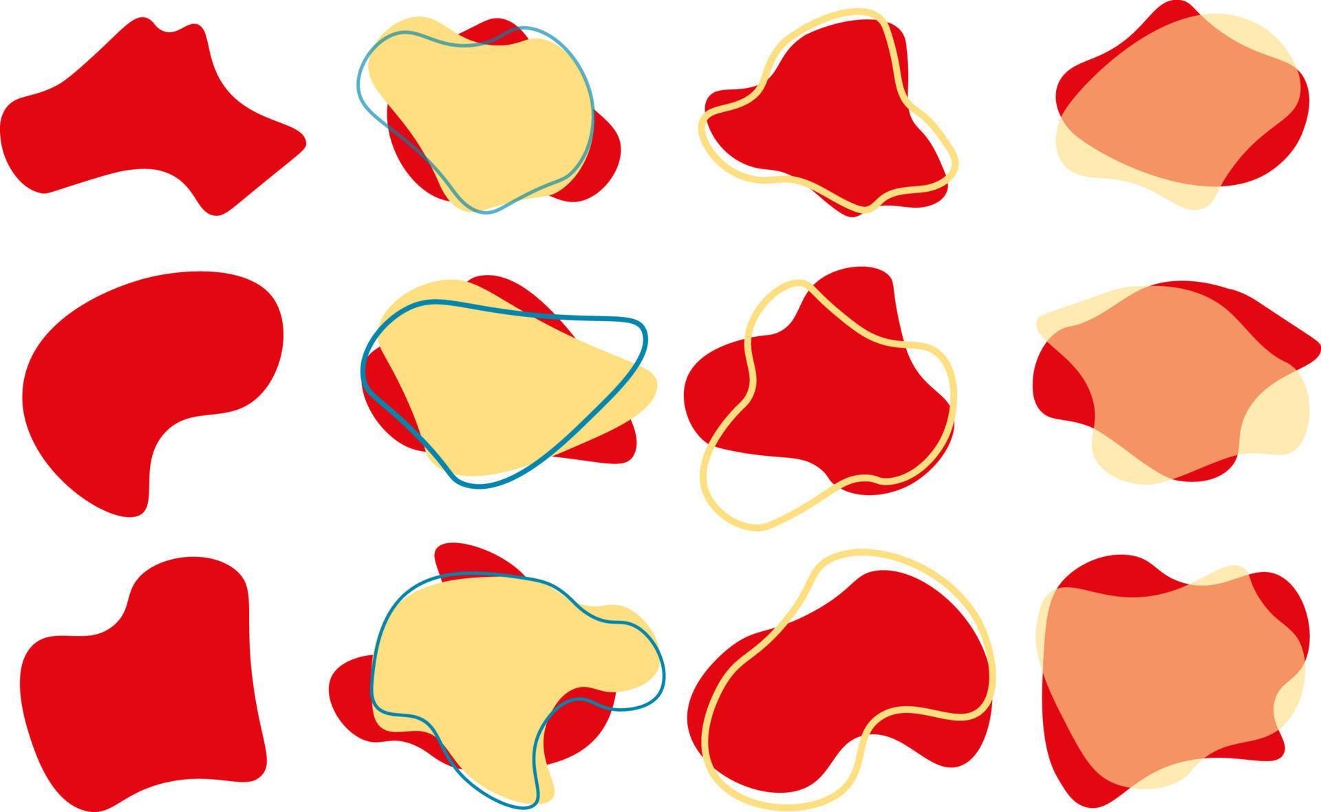 4 type red blob 12857914 Vector Art at Vecteezy