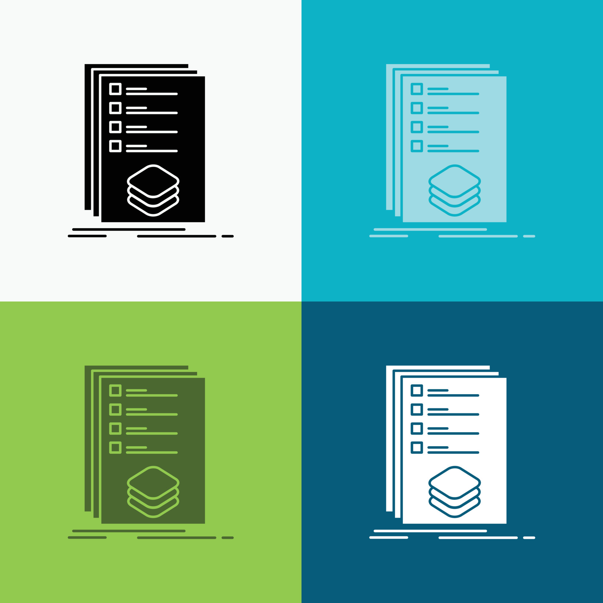 Categories. check. list. listing. mark Icon Over Various Background. glyph style design ...