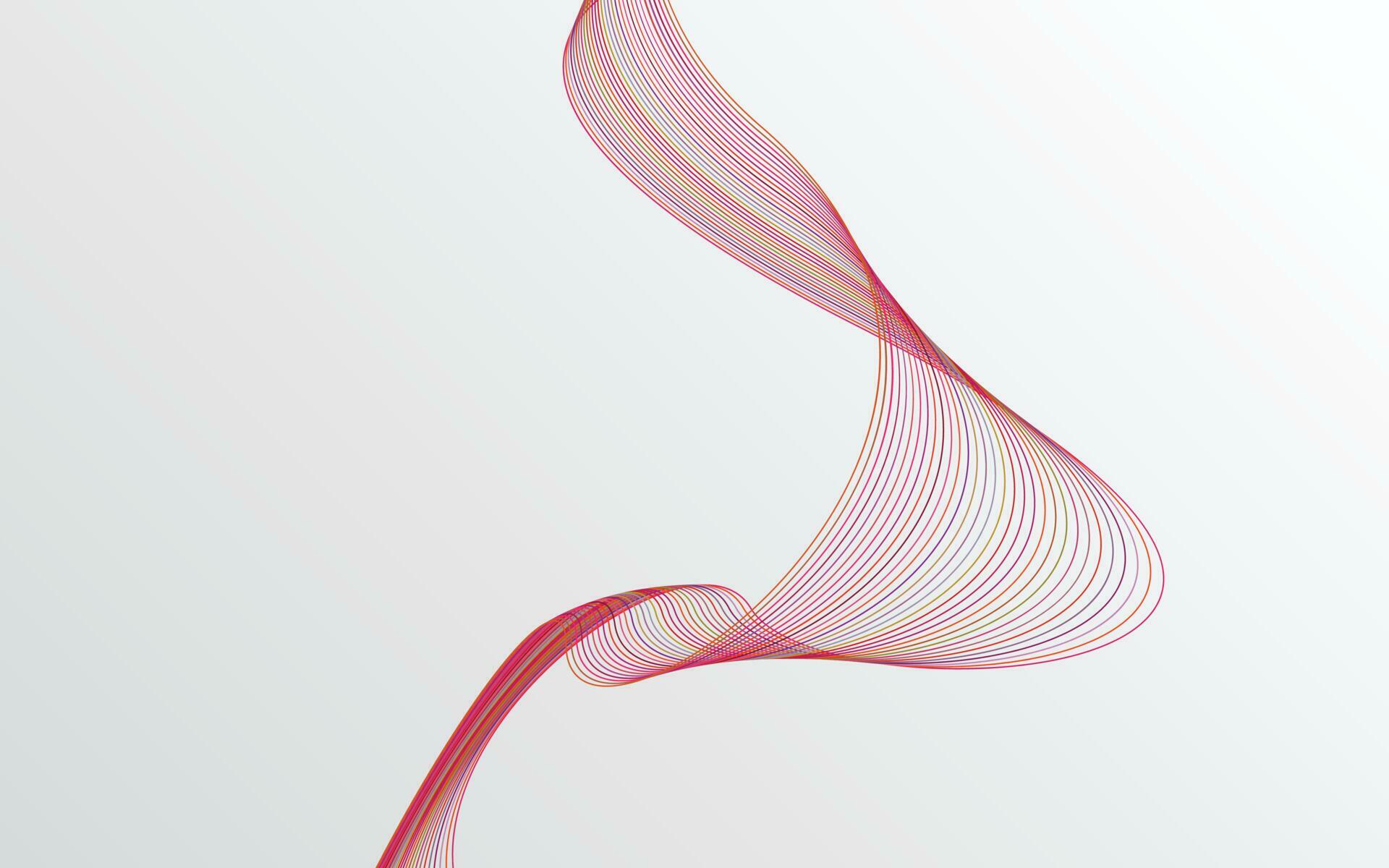 Wave with shadow. Abstract Red lines on a background 12859449 Vector ...