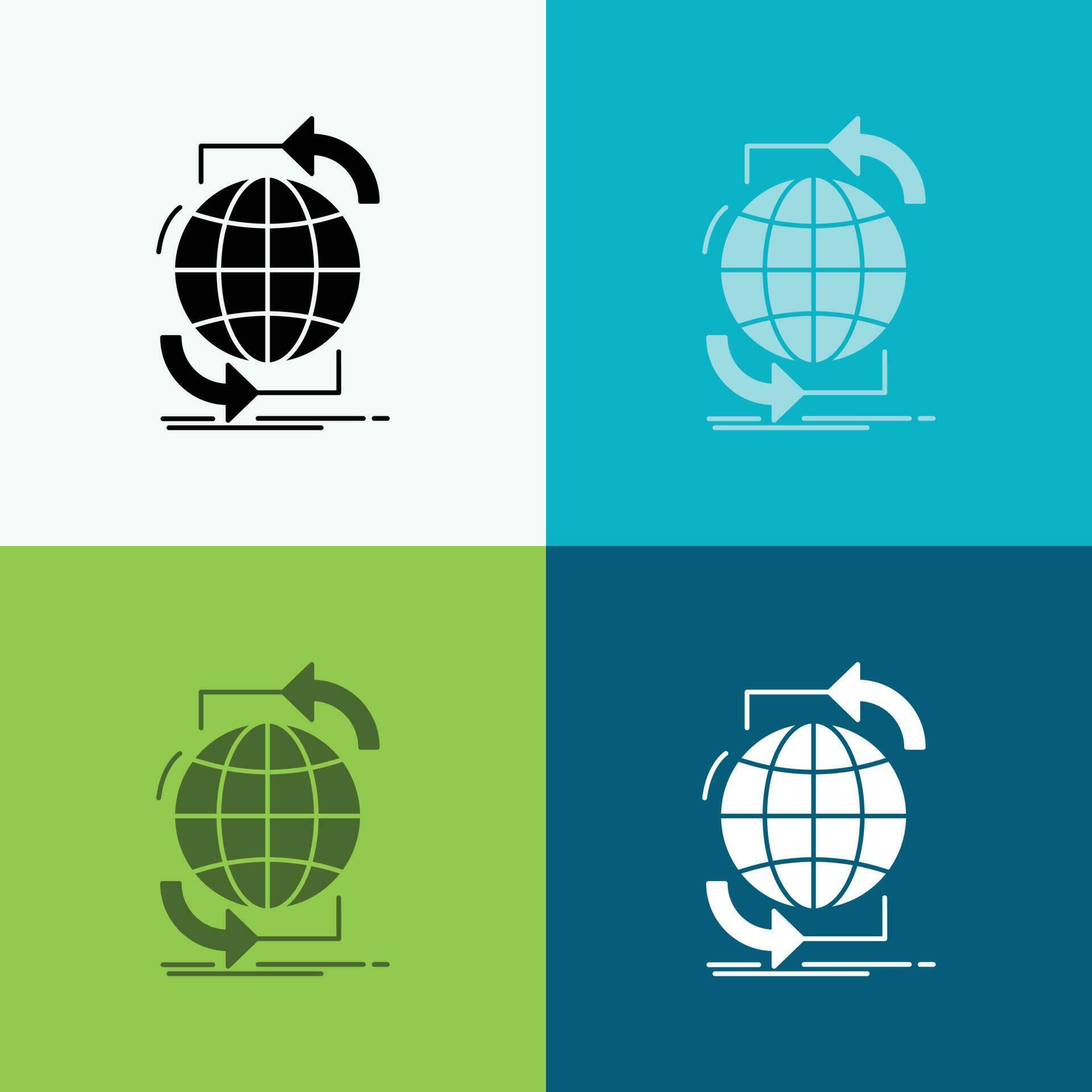 Connectivity. global. internet. network. web Icon Over Various Background. glyph style design ...