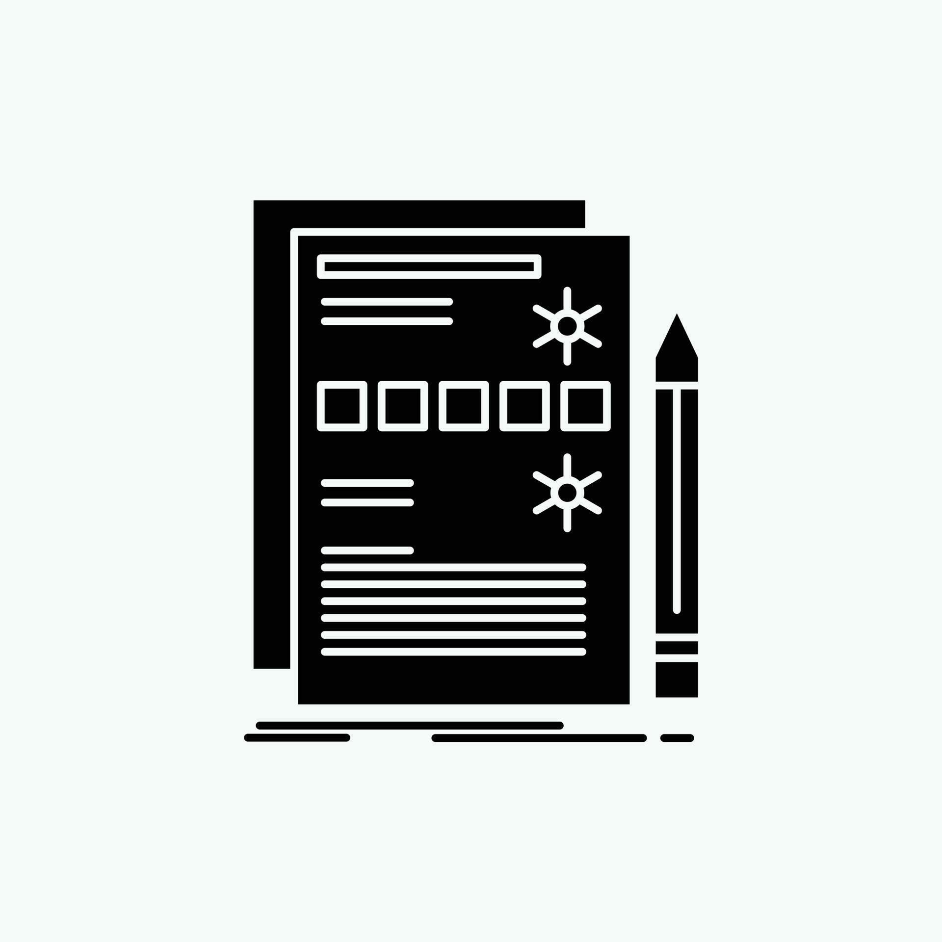 Component Data Design Hardware System Glyph Icon Vector Isolated