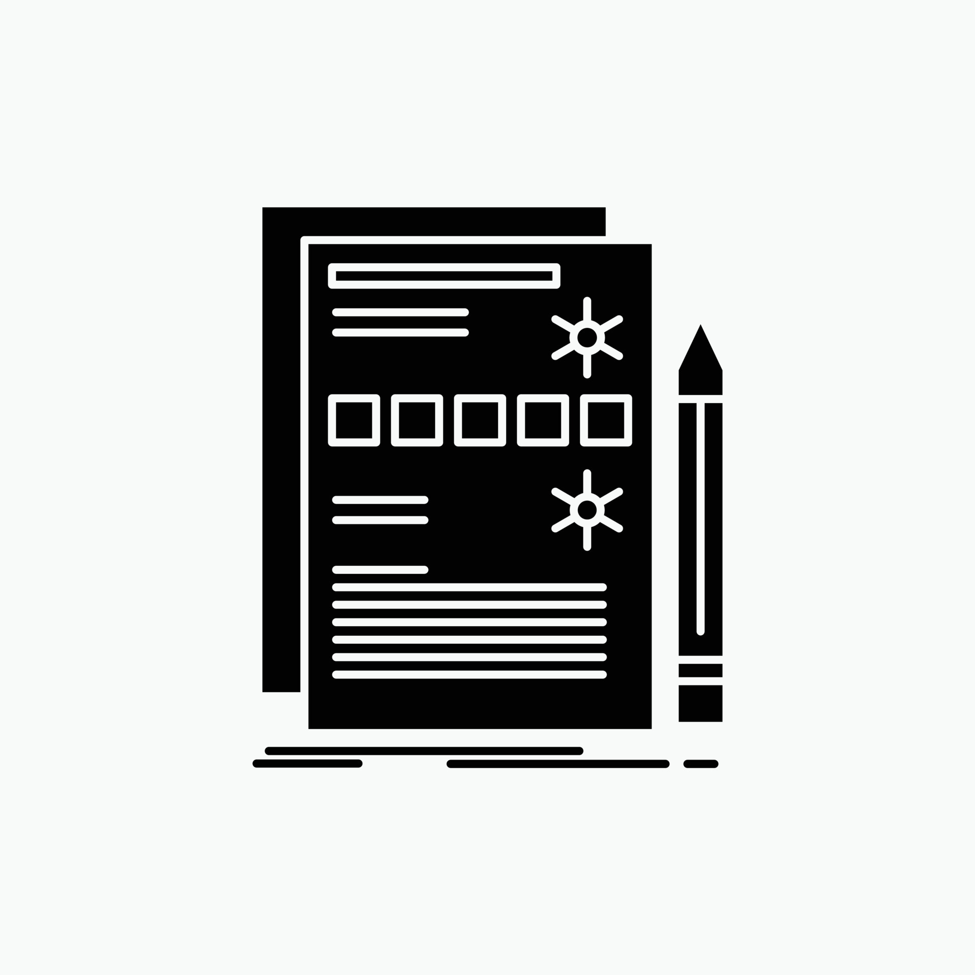 Component Data Design Hardware System Glyph Icon Vector Isolated