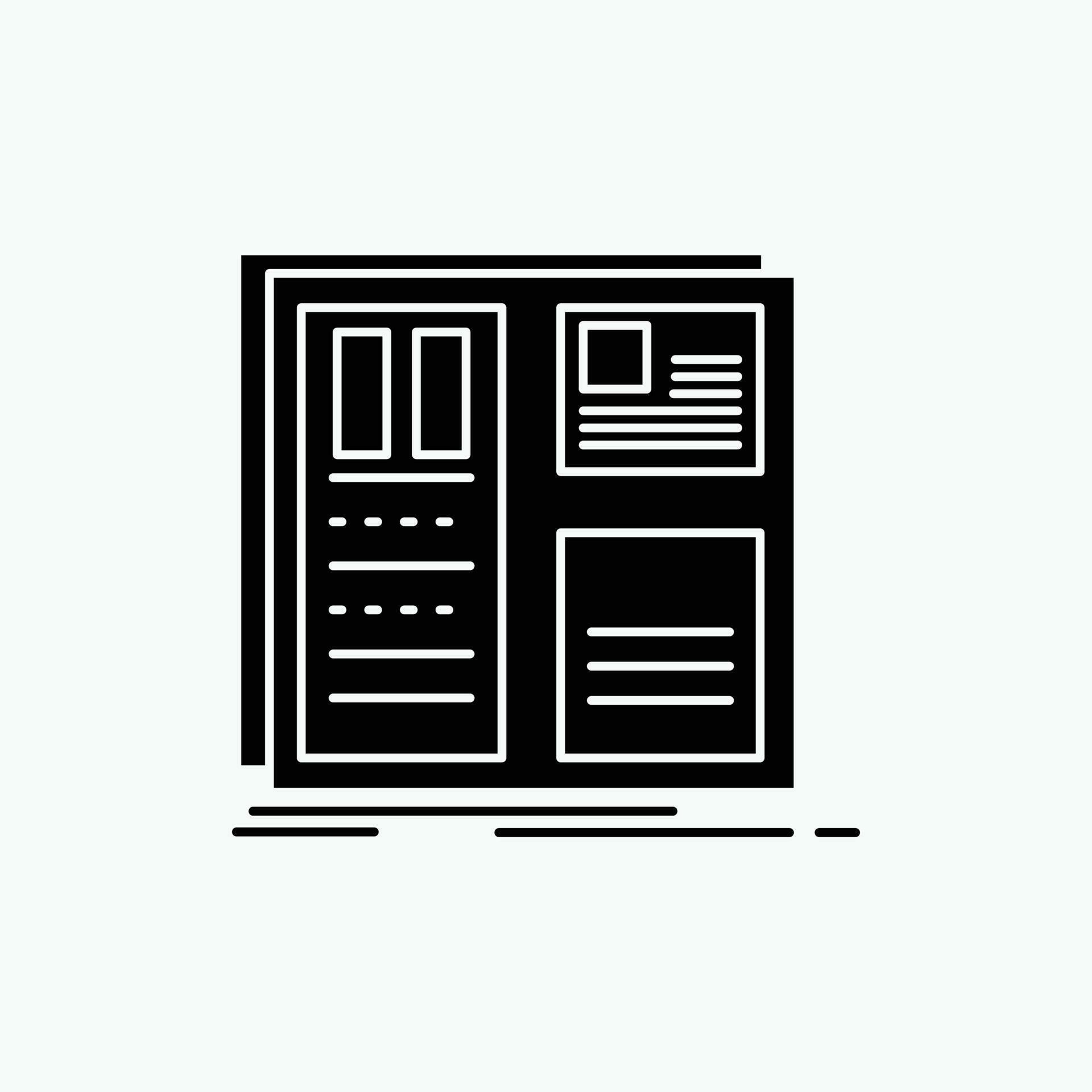 Design Grid Interface Layout Ui Glyph Icon Vector Isolated