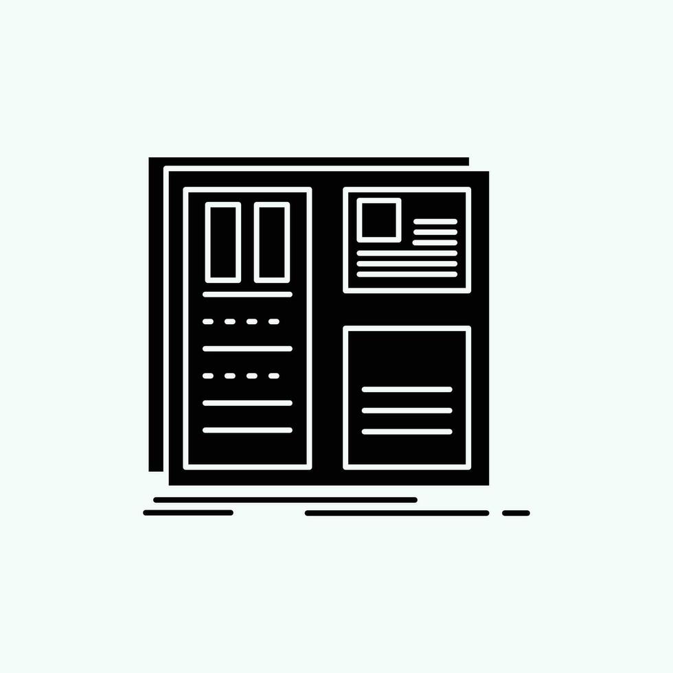 Design. grid. interface. layout. ui Glyph Icon. Vector isolated illustration 12862281 Vector Art ...