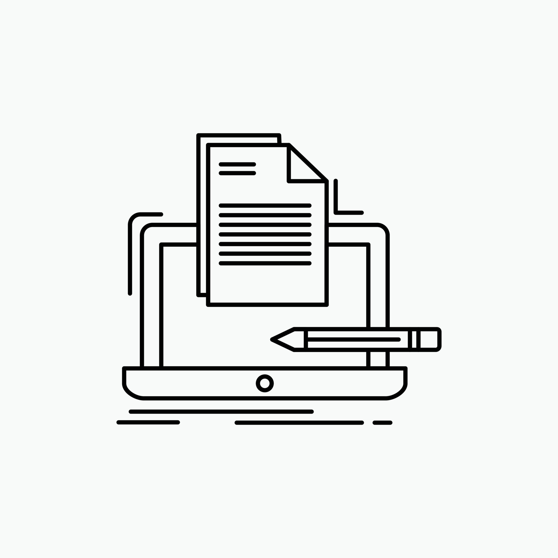 Coder Coding Computer List Paper Line Icon Vector Isolated Illustration 12862303 Vector Art