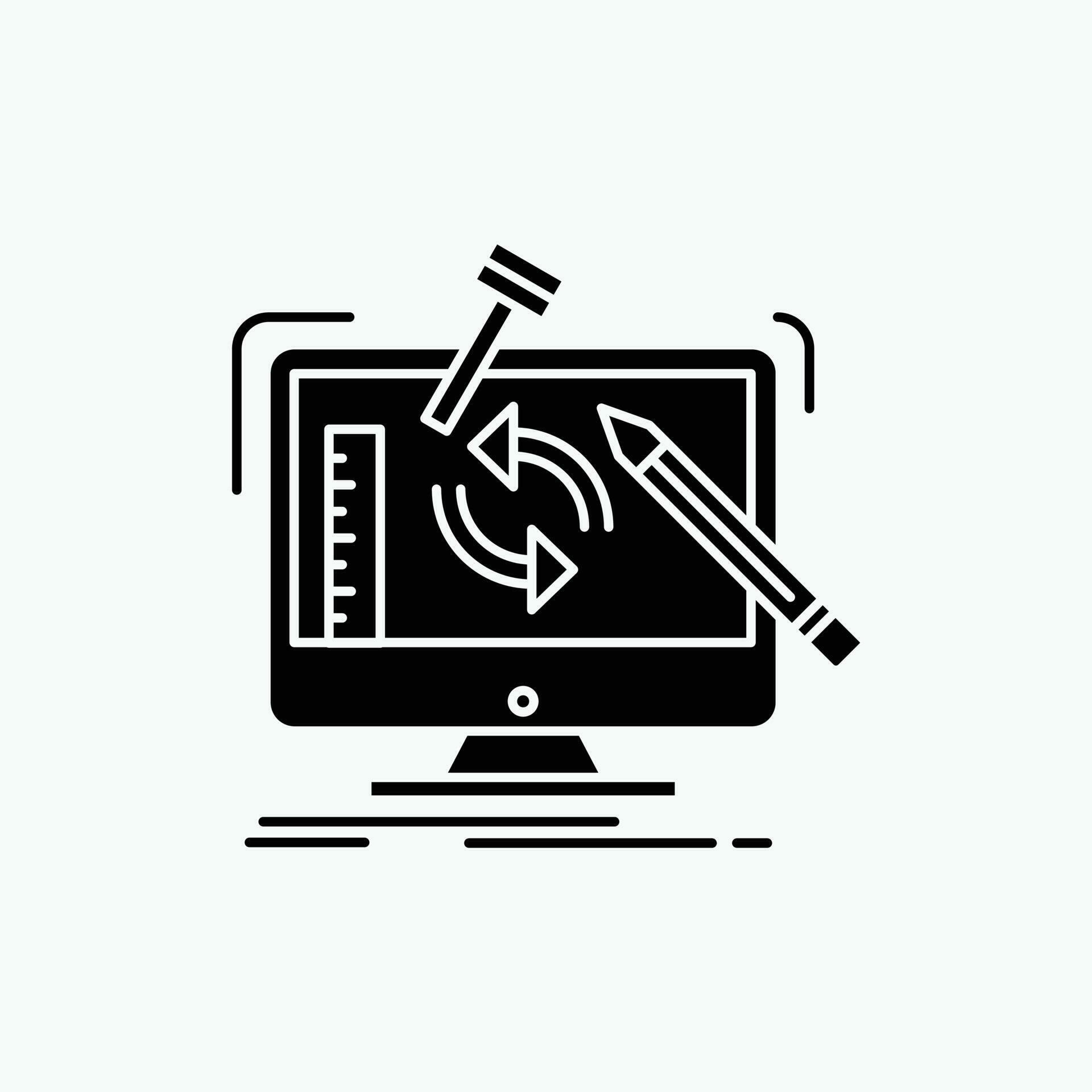 engineering. project. tools. workshop. processing Glyph Icon. Vector isolated illustration ...