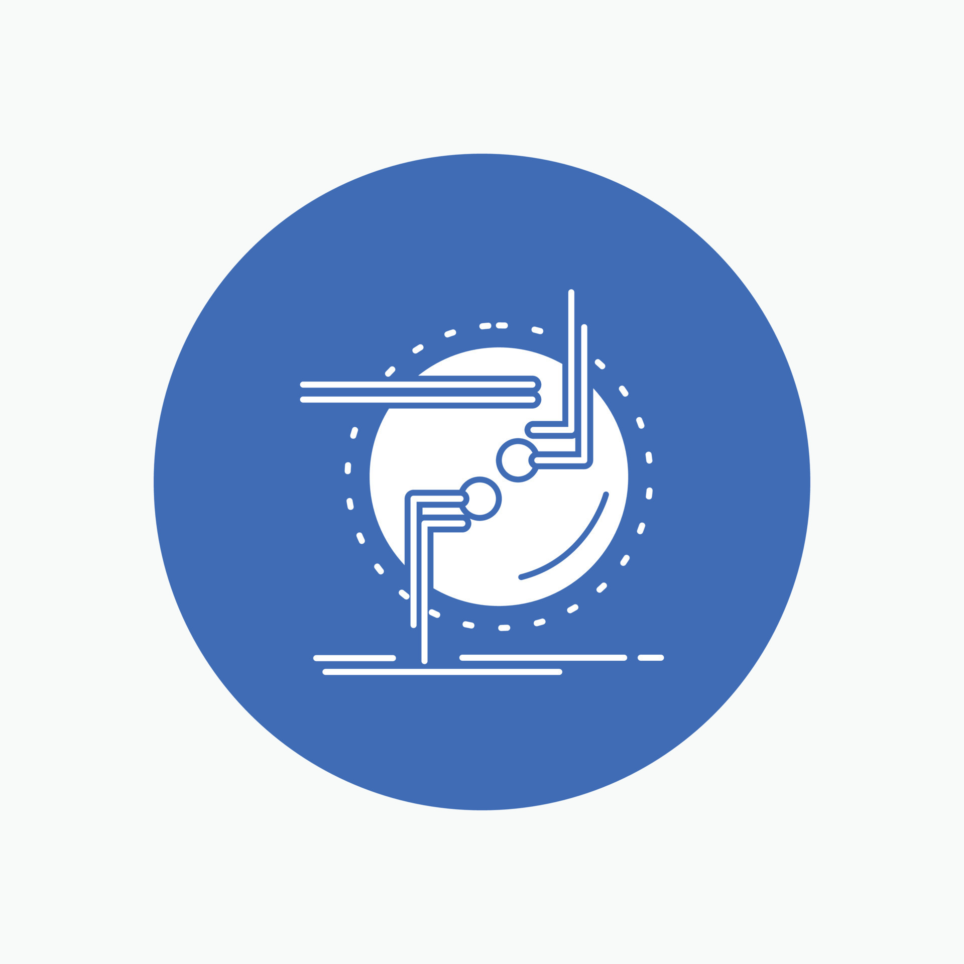 Chain Connect Connection Link Wire White Glyph Icon In Circle
