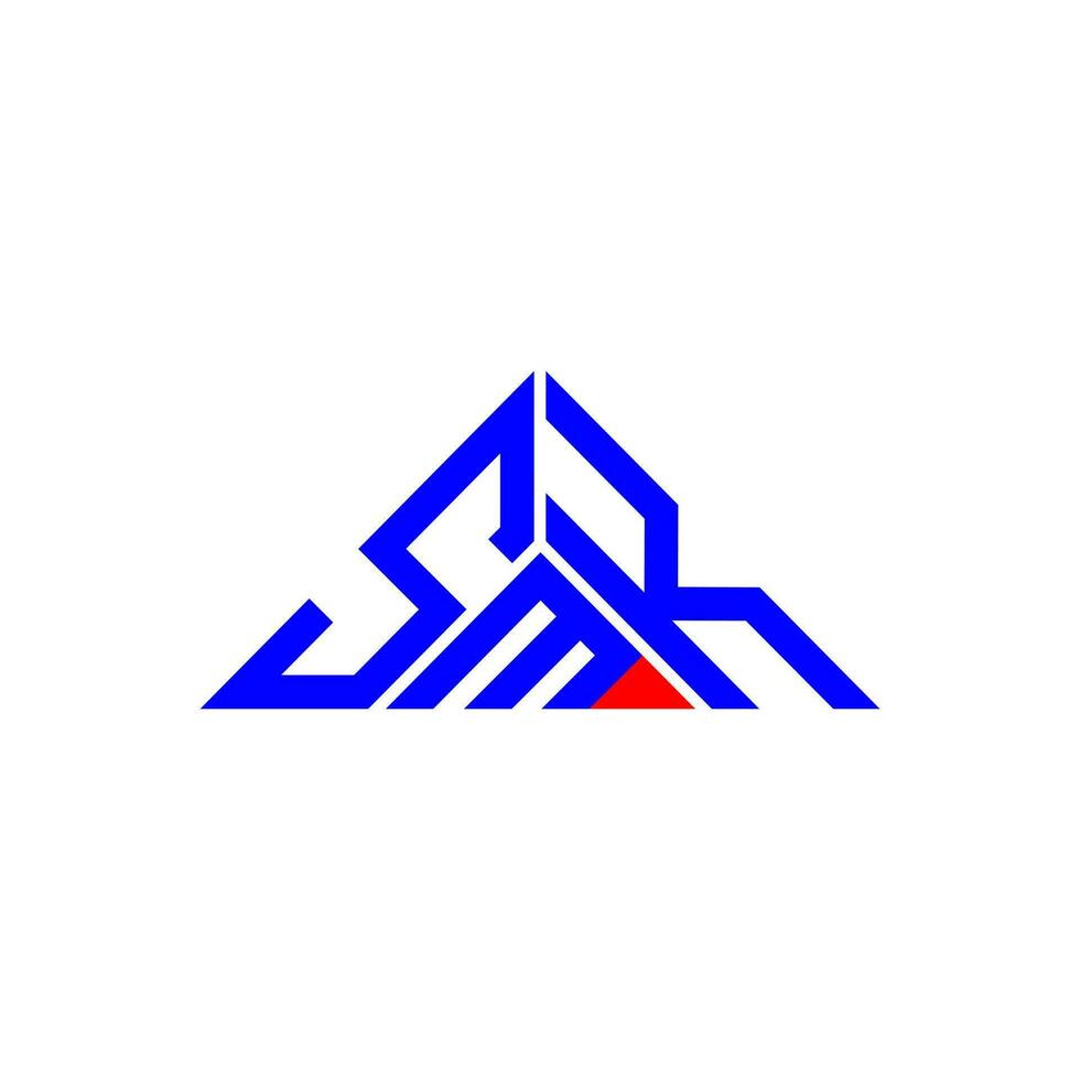 Smk Letter Logo Creative Design With Vector Graphic Smk Simple And Modern Logo In Triangle