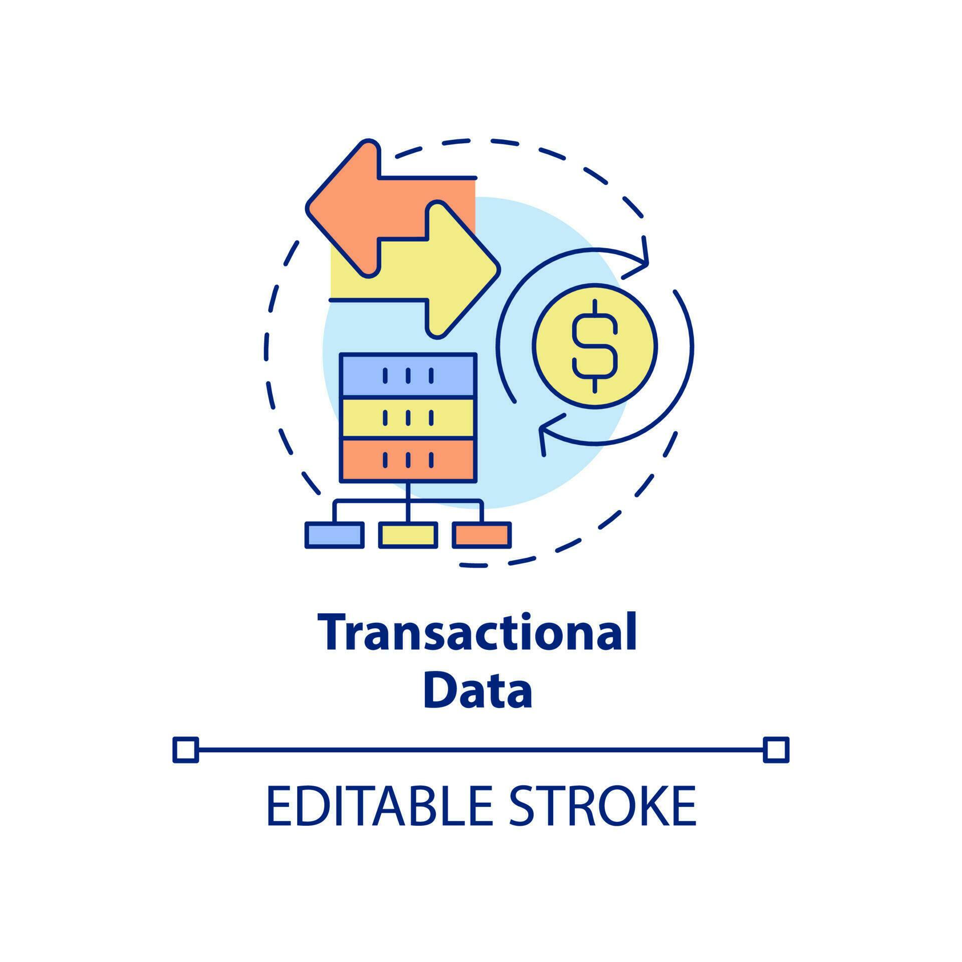 Transactional Data Concept Icon Collecting Accounting Records Abstract Idea Thin Line