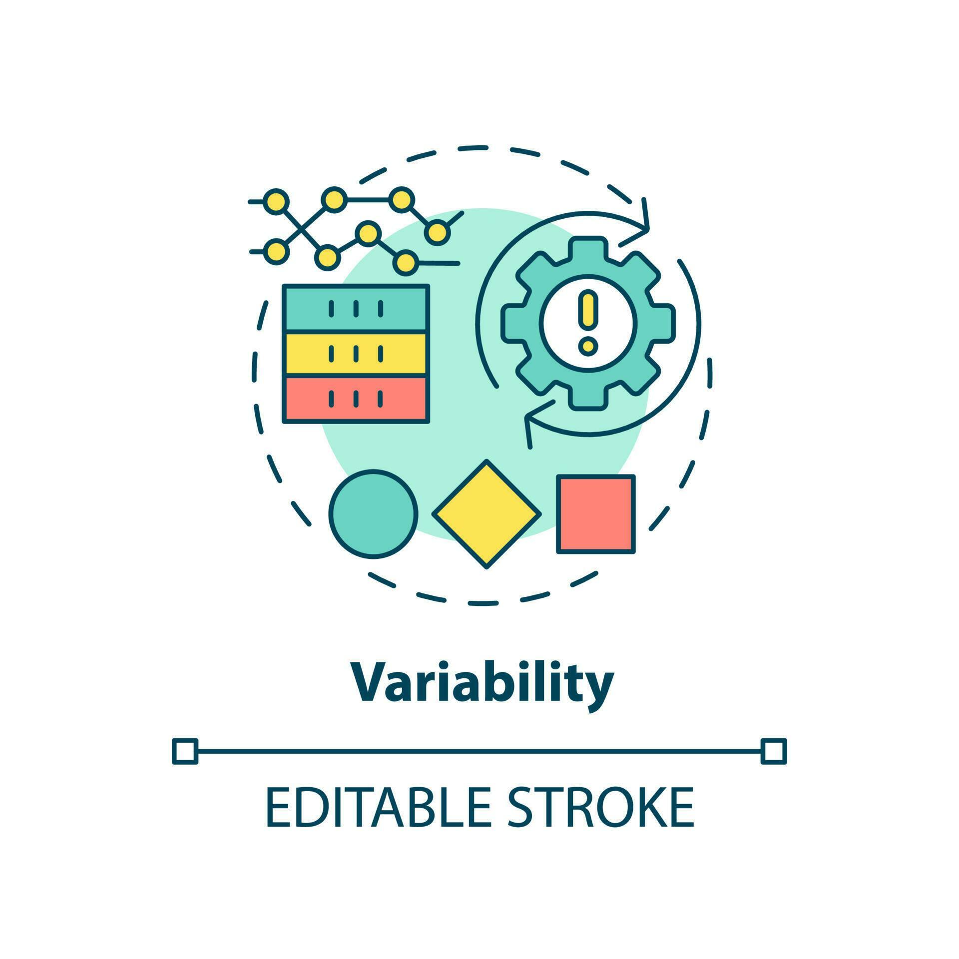 Variability Concept Icon Big Data Characteristic Abstract Idea Thin Line Illustration