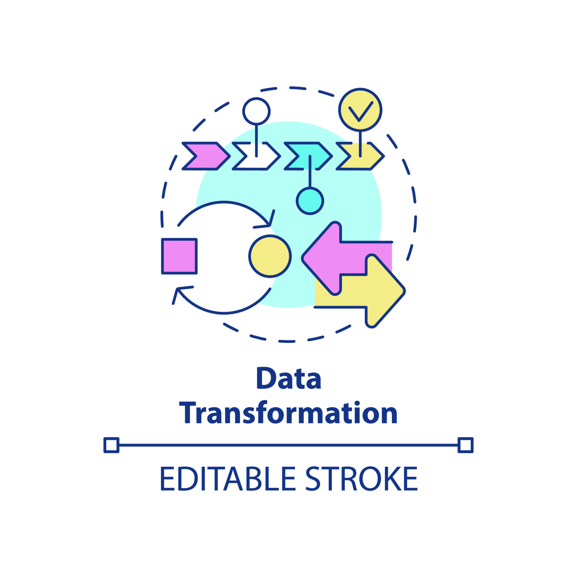 Data transformation concept icon. Data mining process abstract idea ...